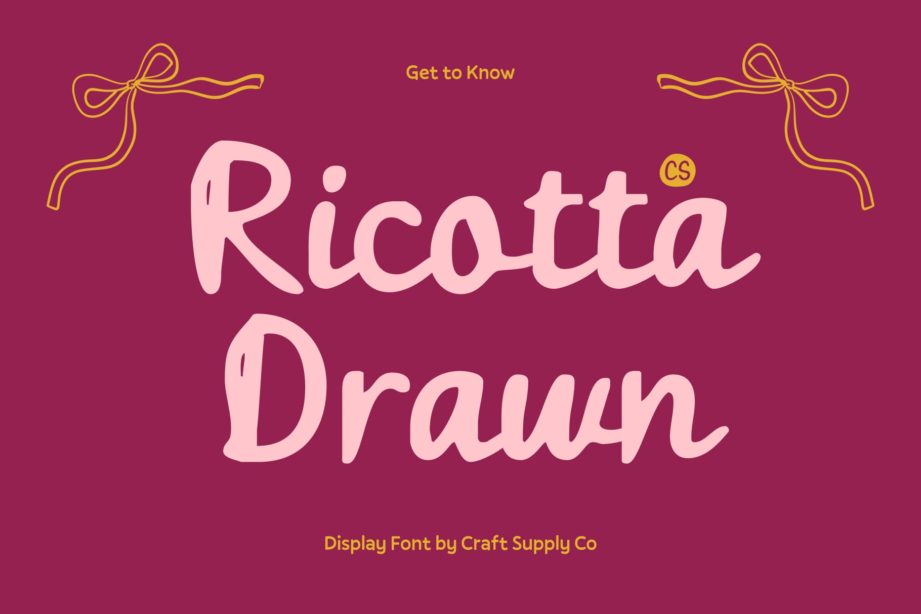 CS Ricotta Drawn – Elegant Handwritten Script Font