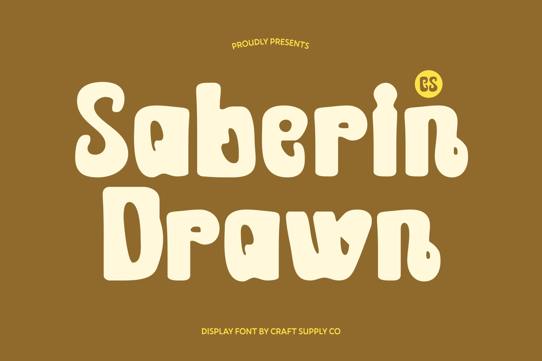 CS Saberin Drawn – Fun Display Font with Playful Style