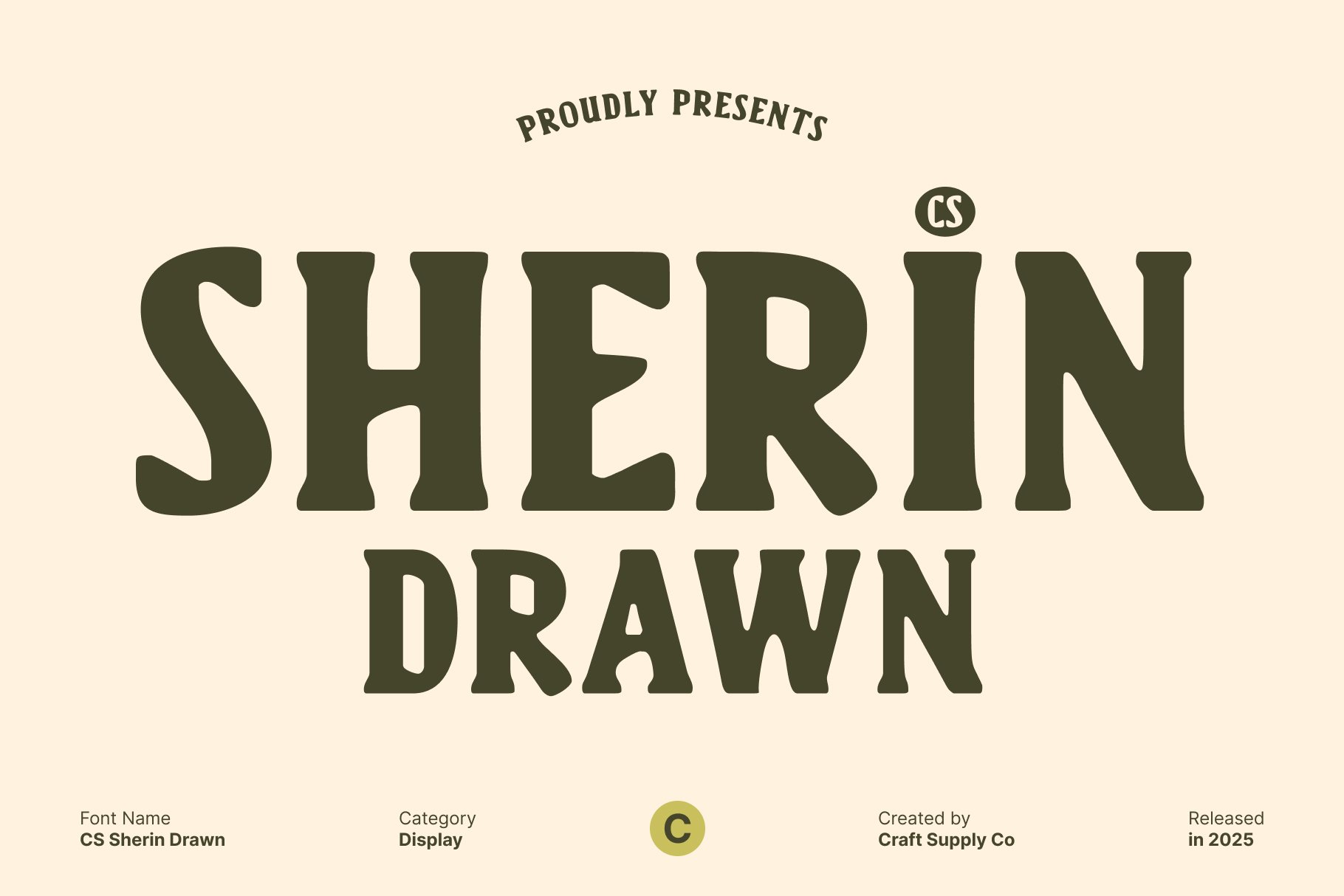 CS Sherin Drawn – Modern Serif Font with Expressive Precision