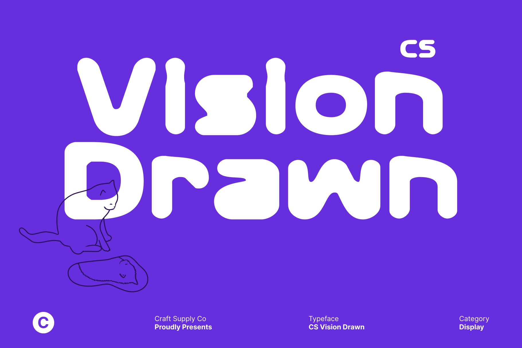 CS Vision Drawn – Futuristic Techno Display Font