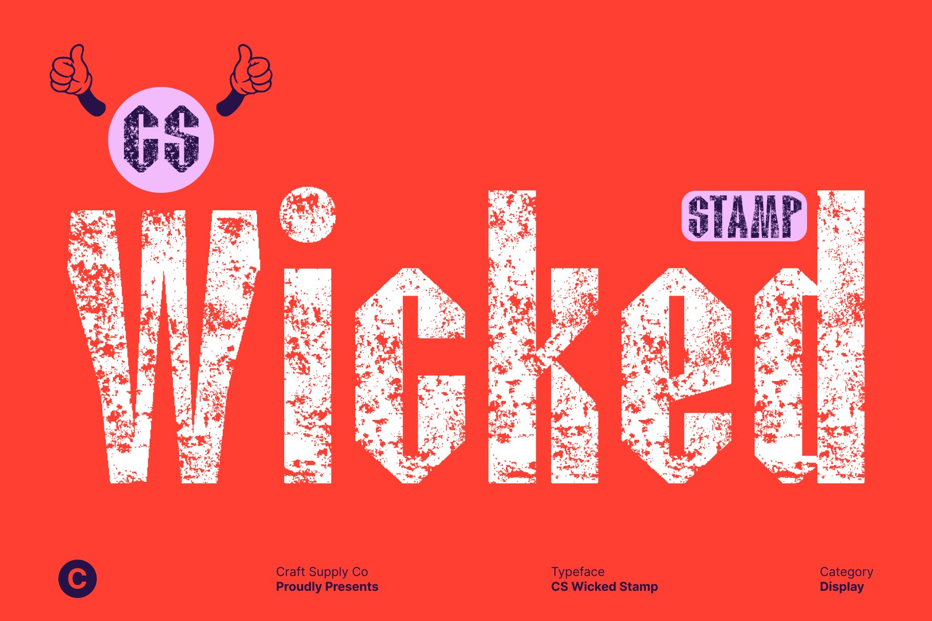 CS Wicked Stamp – Industrial Bold Stamped Display Font