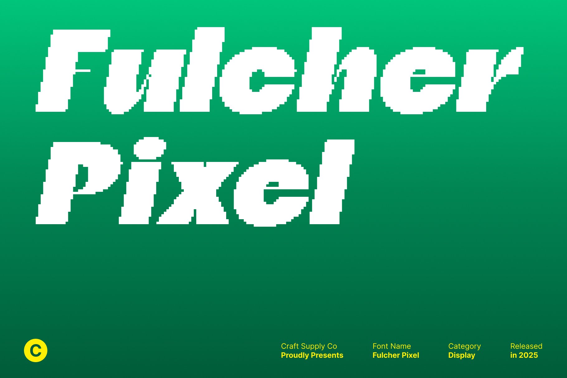 Fulcher Pixel – Modern Sans-Serif Font with Bold Pixel Style