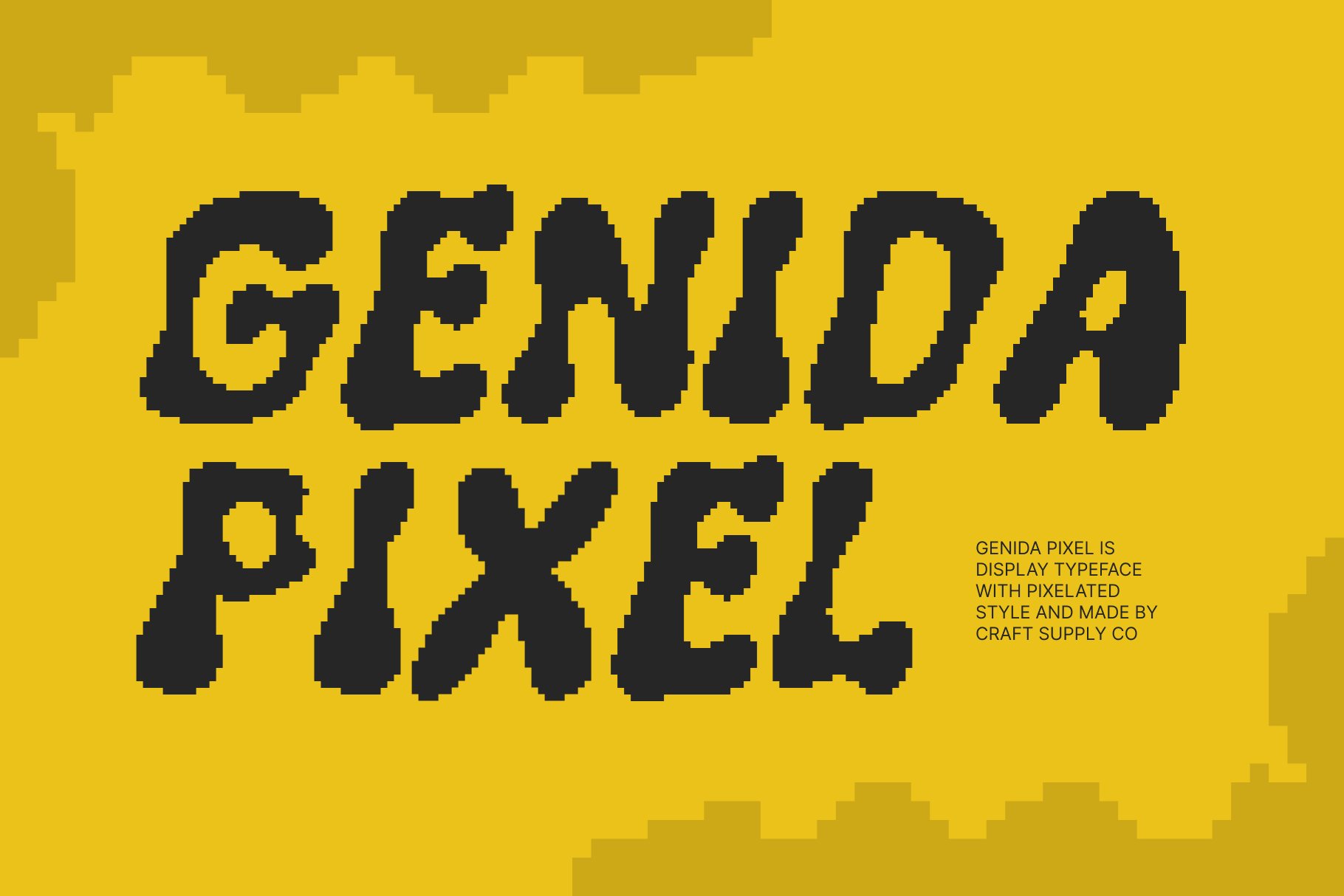 Genida Pixel – Retro Display Font with Groovy 8-Bit Style
