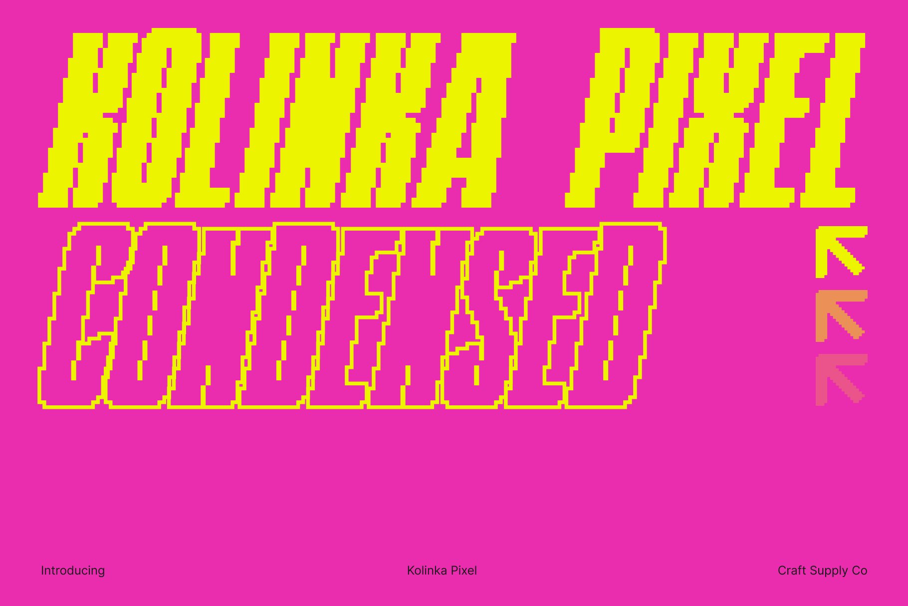 Kolinka Pixel – Condensed Sans Serif Font with Pixel Character