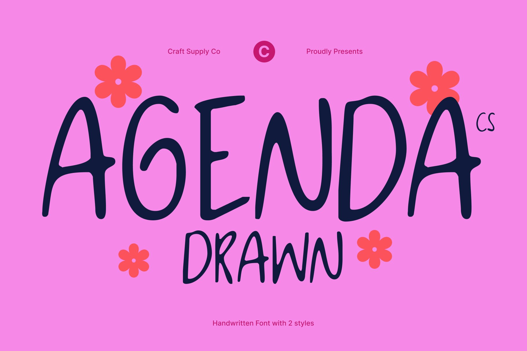 CS Agenda Drawn – Handwritten Sans Serif Font