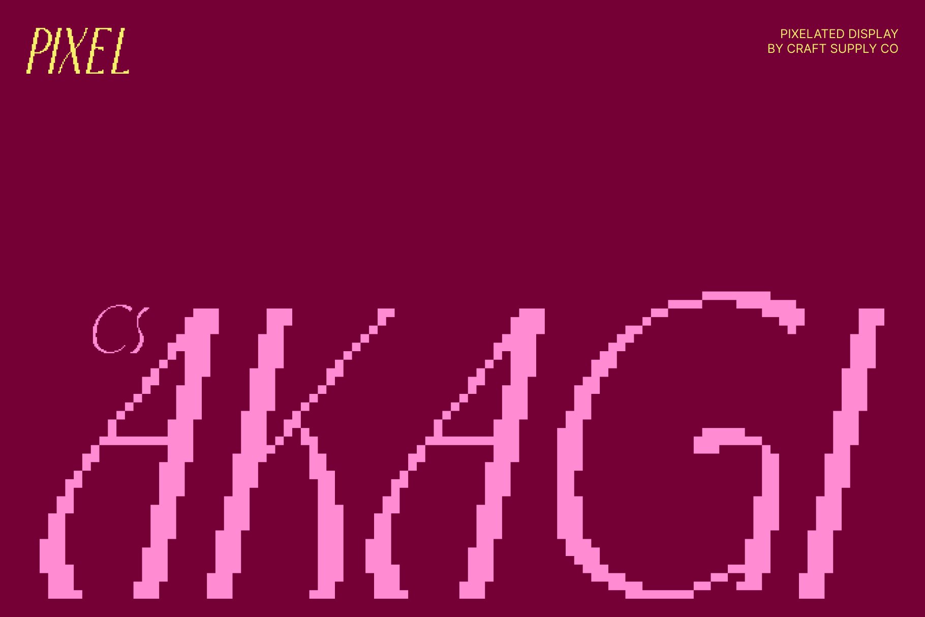 CS Akagi Pixel – Art Nouveau Pixel Font with Retro Digital Charm