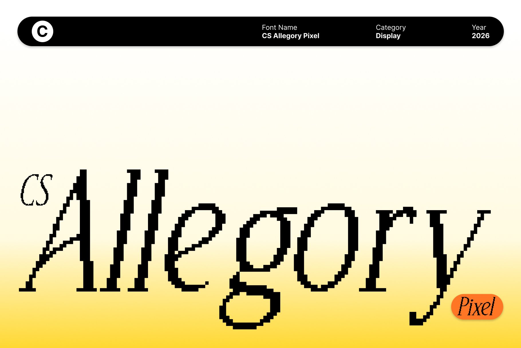 CS Allegory Pixel – Elegant Renaissance Serif Font