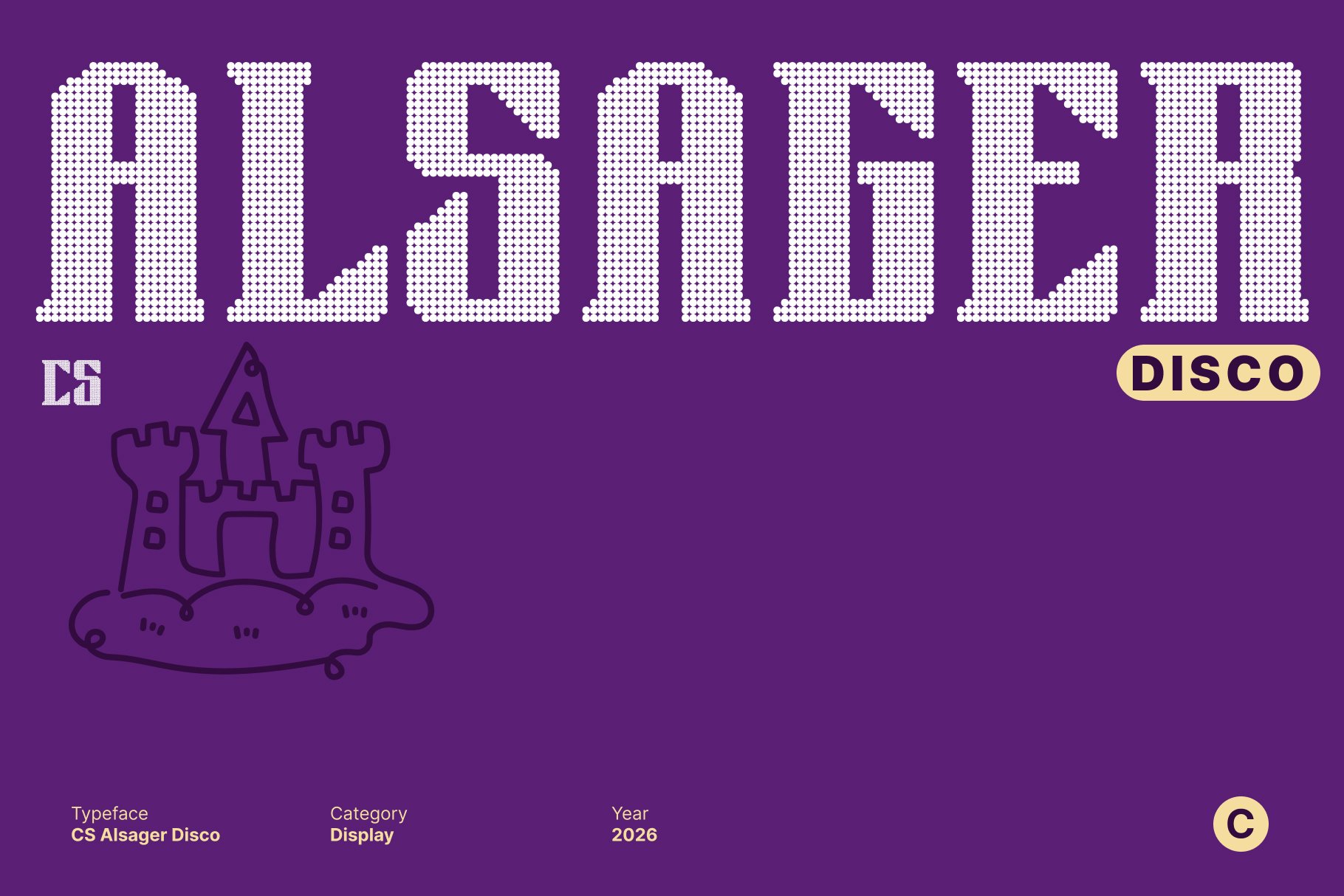 CS Alsager Disco – Industrial Futuristic Display Font