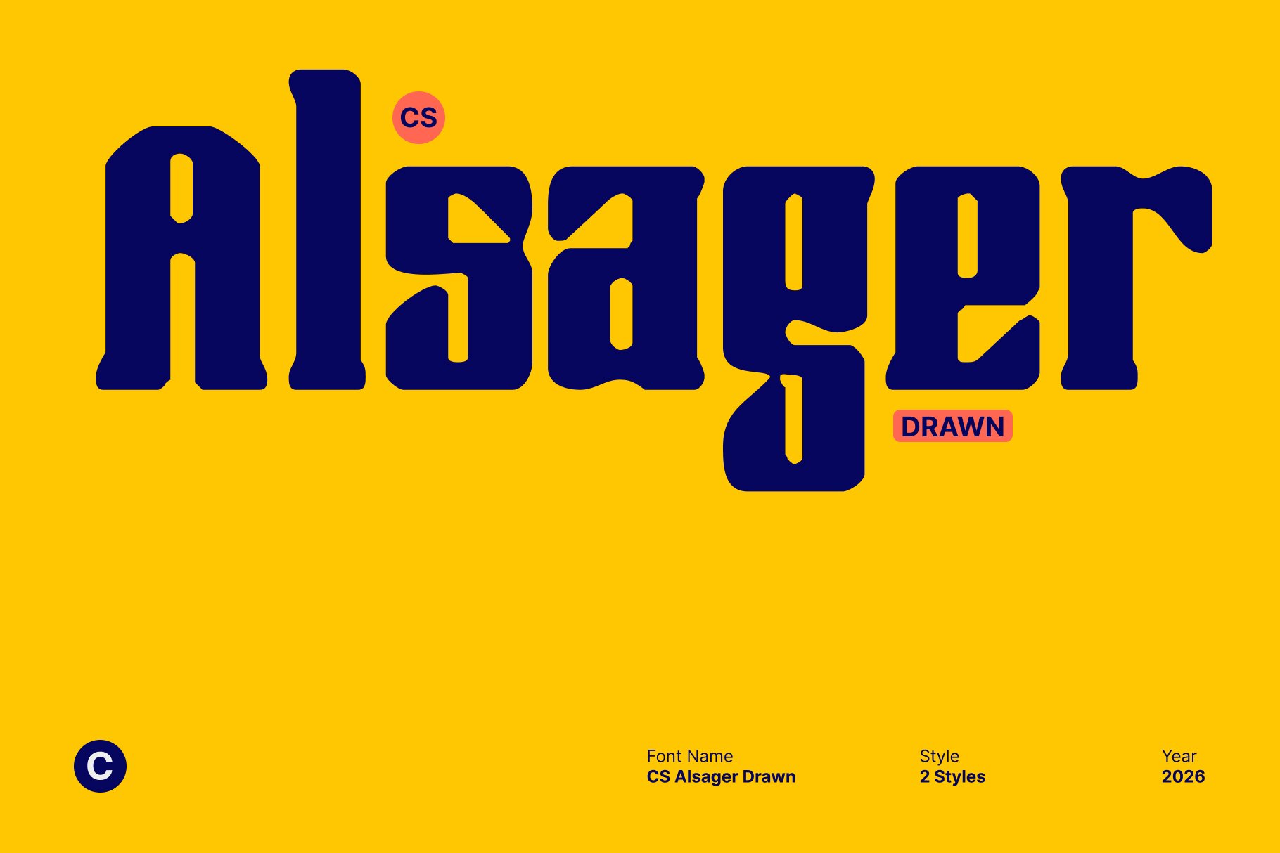 CS Alsager Drawn – Industrial Display Font with Futuristic Edge