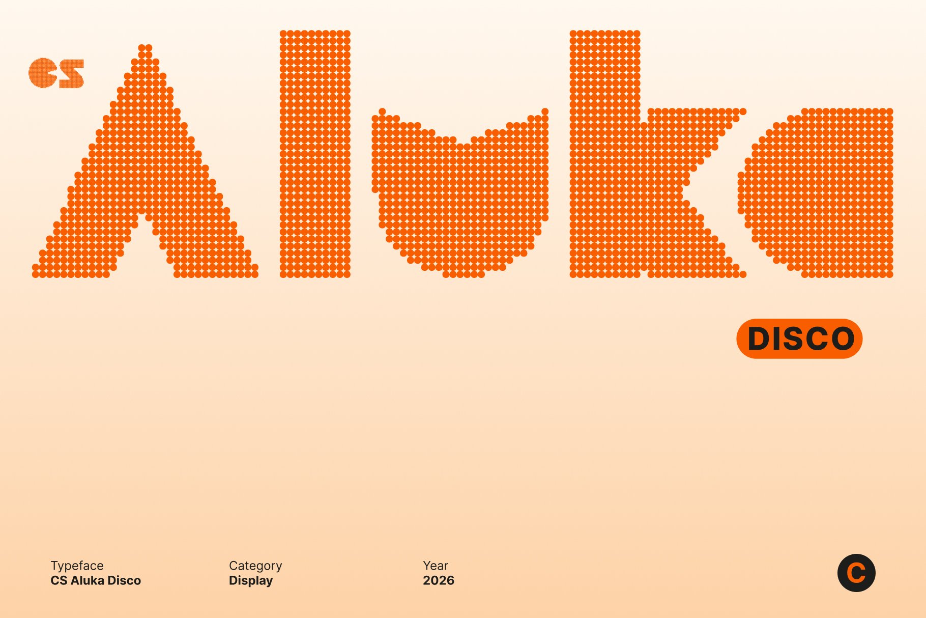 CS Aluka Disco – Retro Arcade Display Font with Disco Energy