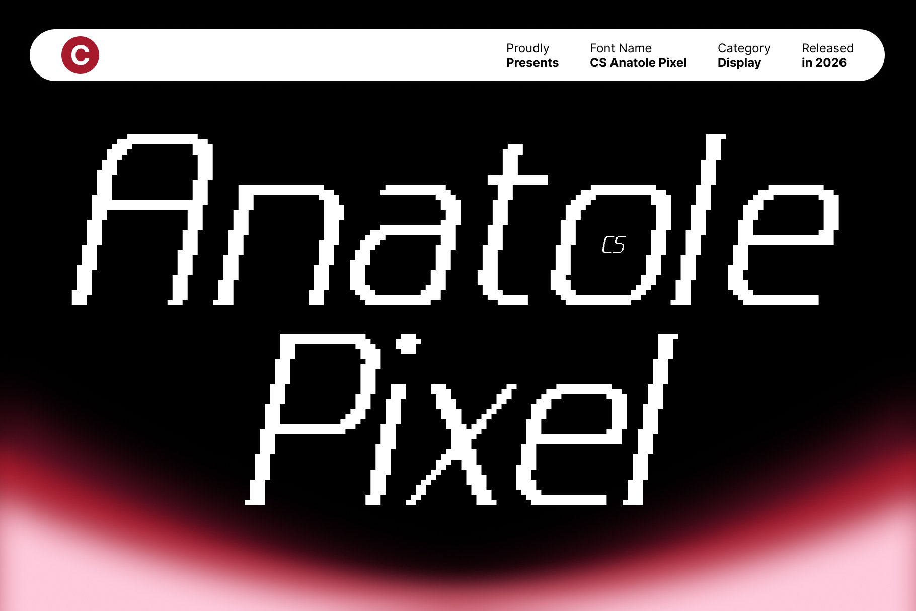 CS Anatole Pixel – Futuristic Modern Pixel Display Font