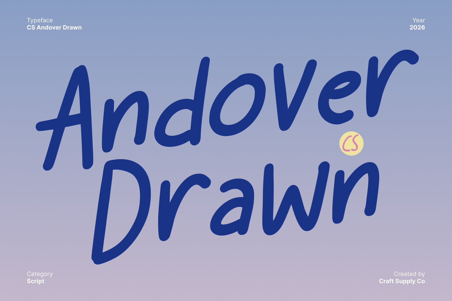CS Andover Drawn – Playful Handwritten Font