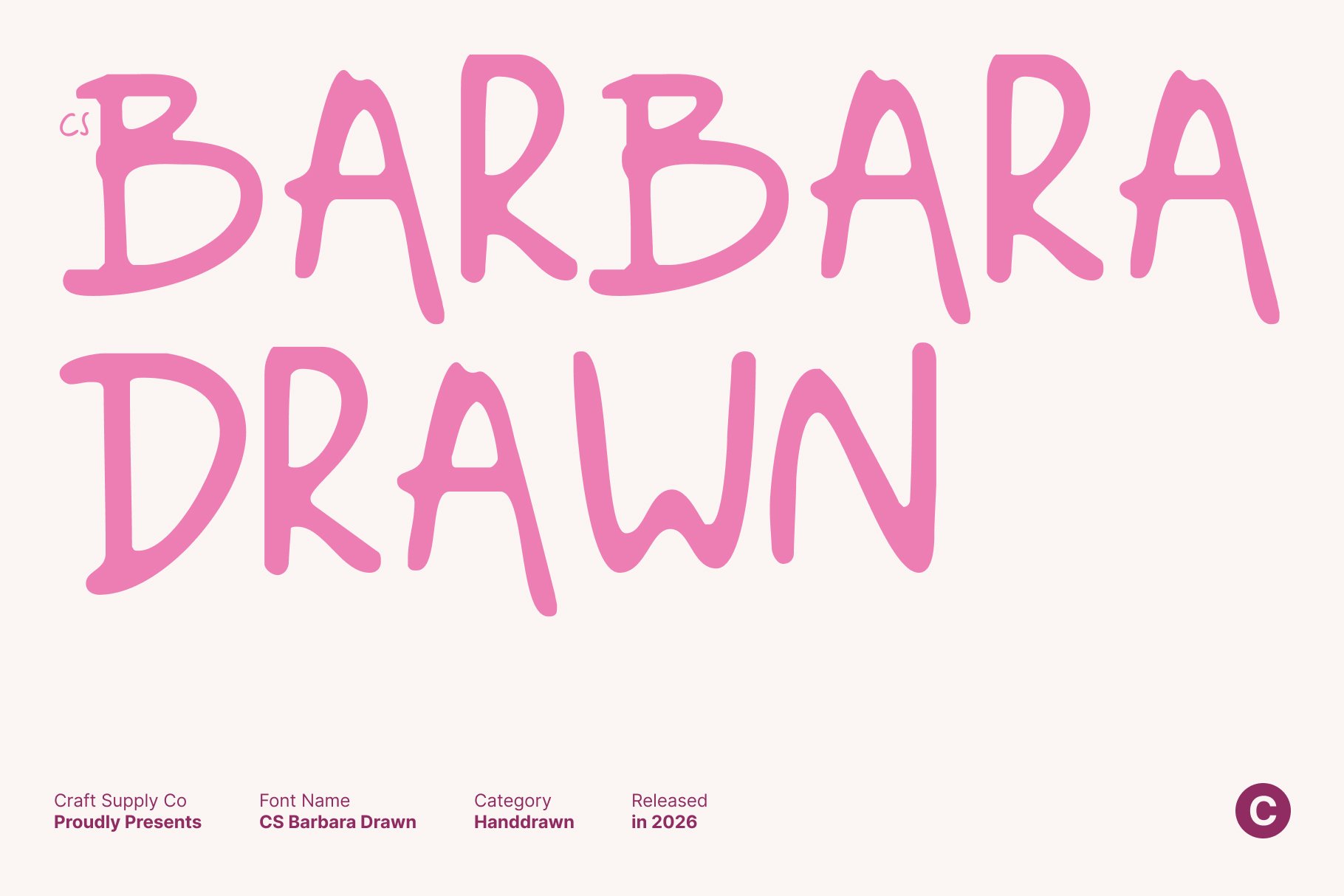 CS Barbara Drawn – Fun Playful Handwritten Font