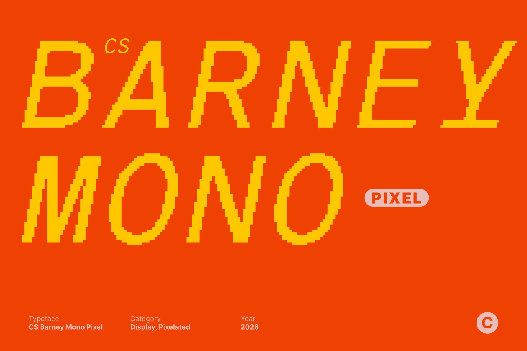 CS Barney Mono Pixel – Modern Monospaced Pixel Font