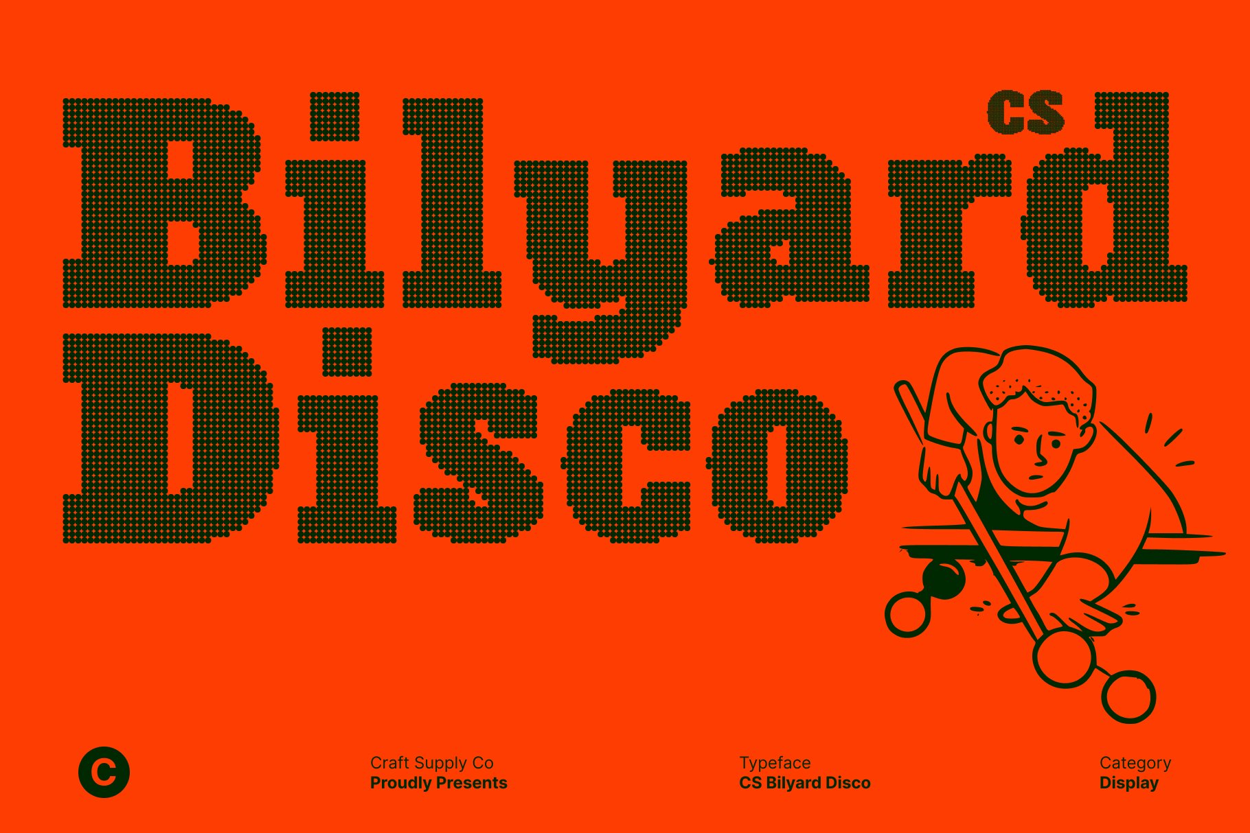 CS Bilyard Disco – Retro Slab Serif Display Disco Font
