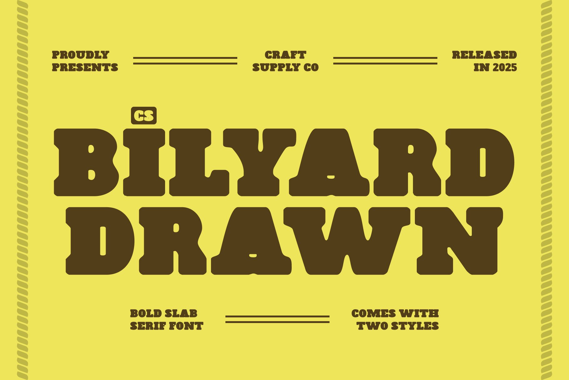 CS Bilyard Drawn – Retro Bold Slab Serif Display Font
