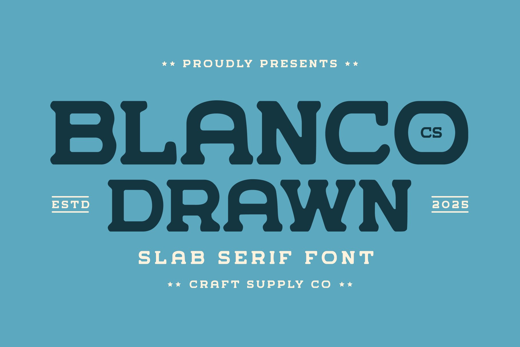 CS Blanco Drawn – Expanded Bold Slab Serif Display Font
