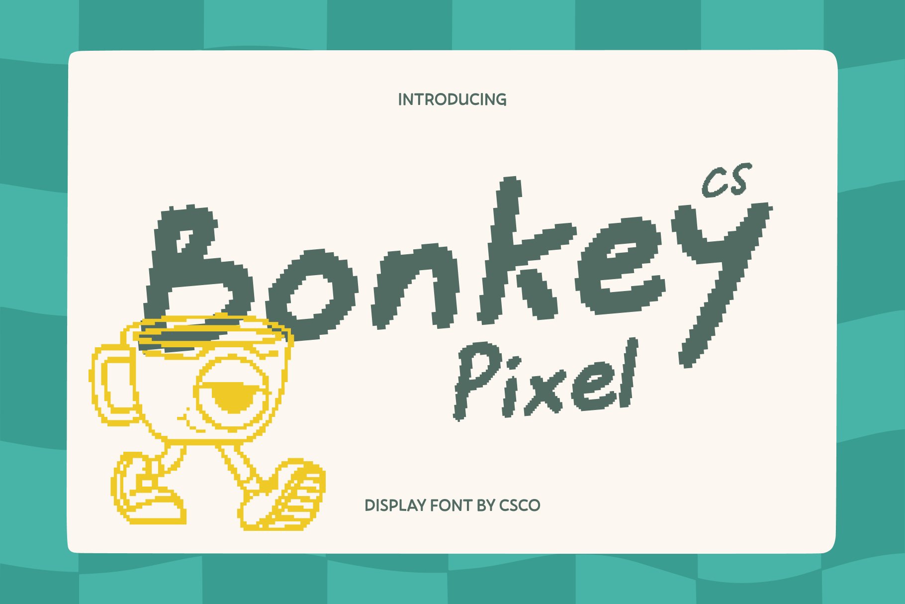 CS Bonkey Pixel – Cute Handwritten Pixel Font with Playful Charm