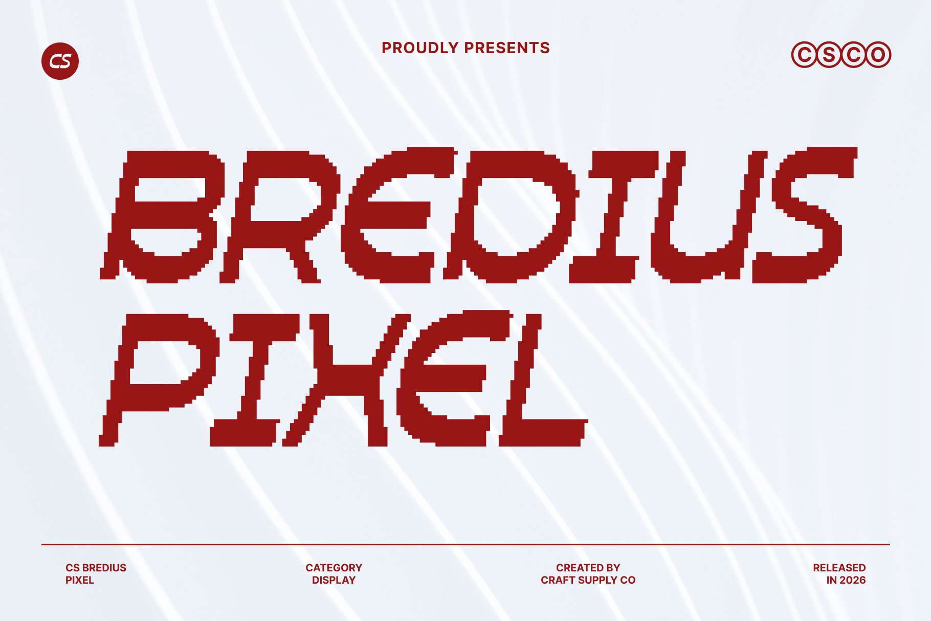 CS Bredius Pixel – Playful Pixel Display Font with Quirky Charm