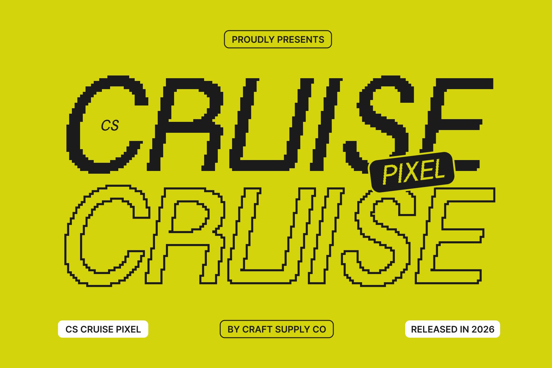 CS Cruise Pixel – Modern Sans Serif Retro Pixel Font
