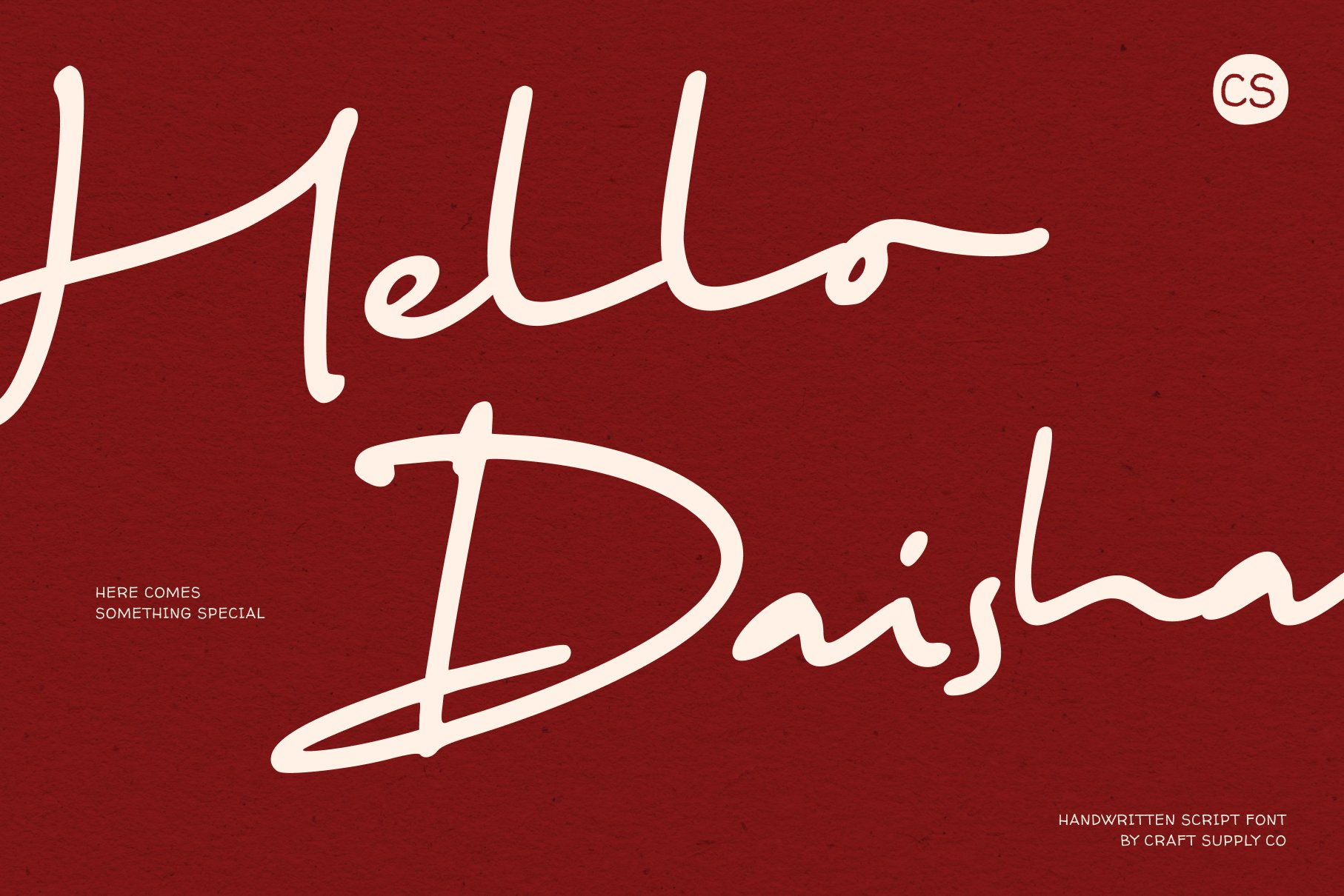 CS Daisha – Soft Handwritten Script Font with Natural Warmth