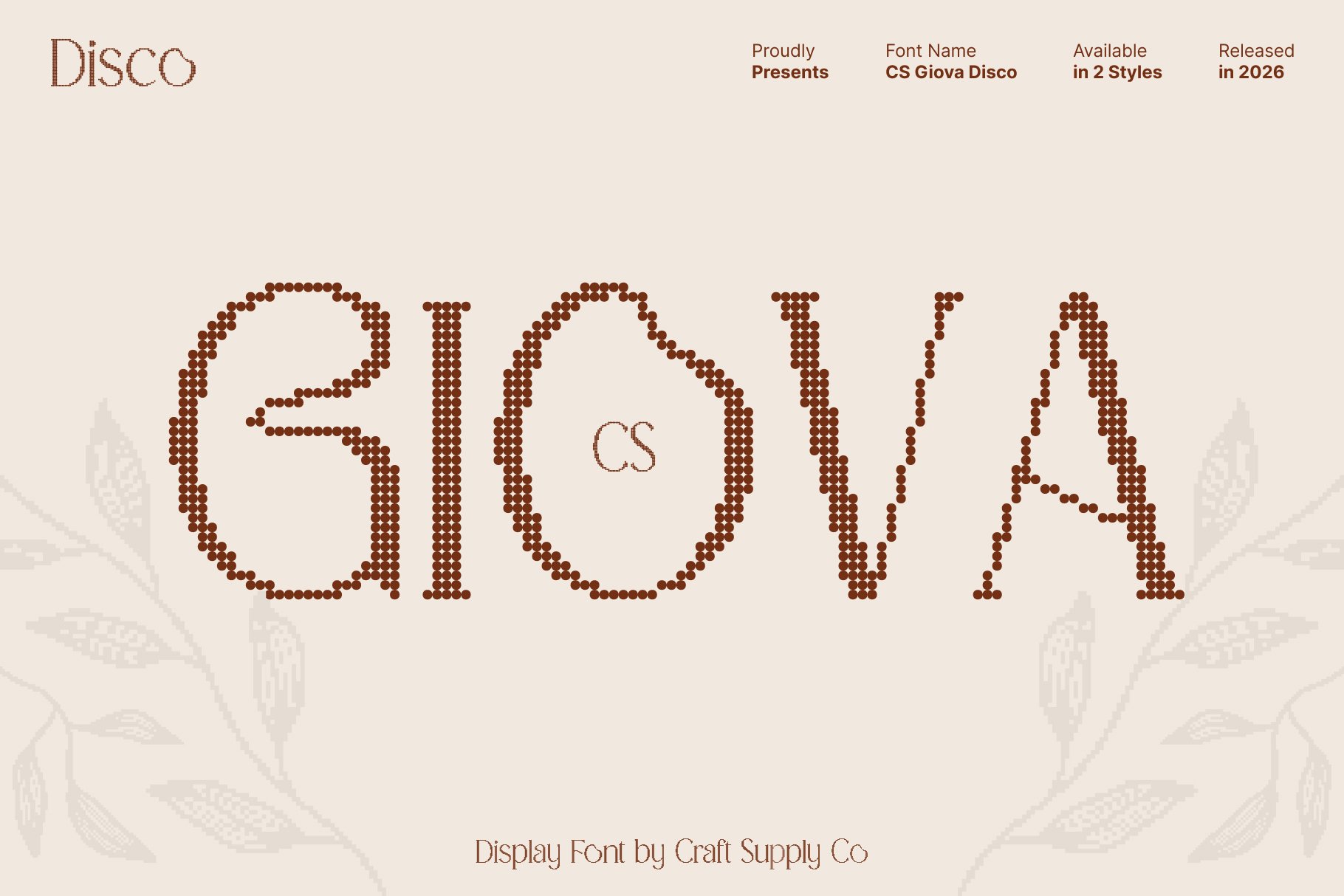 CS Giova Disco – Art Nouveau Display Font with Glamorous Disco