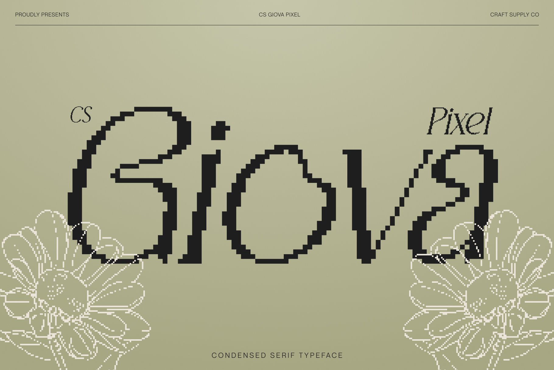 CS Giova Pixel – Elegant Art Nouveau Pixel Font