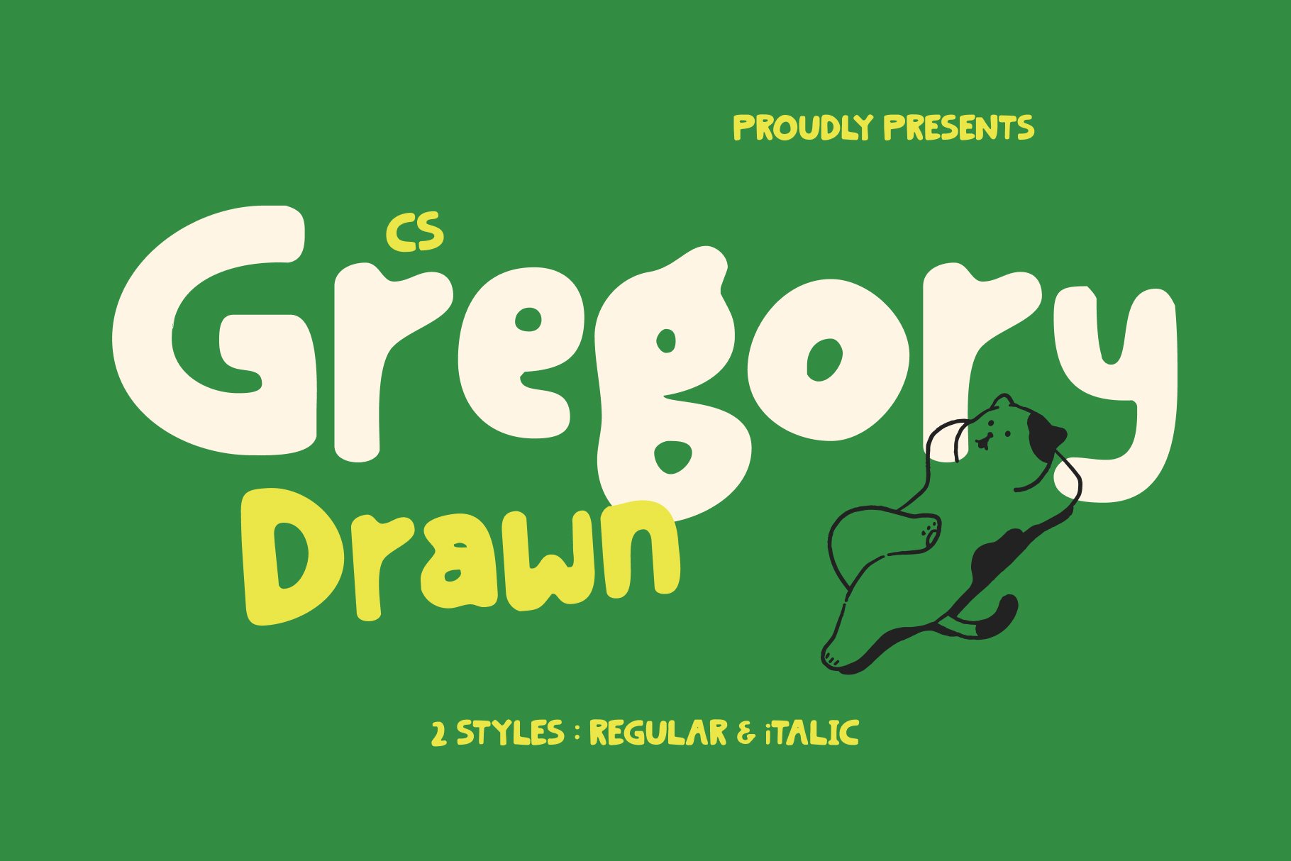 CS Gregory Drawn – Playful Hand-Drawn Sans Serif Font
