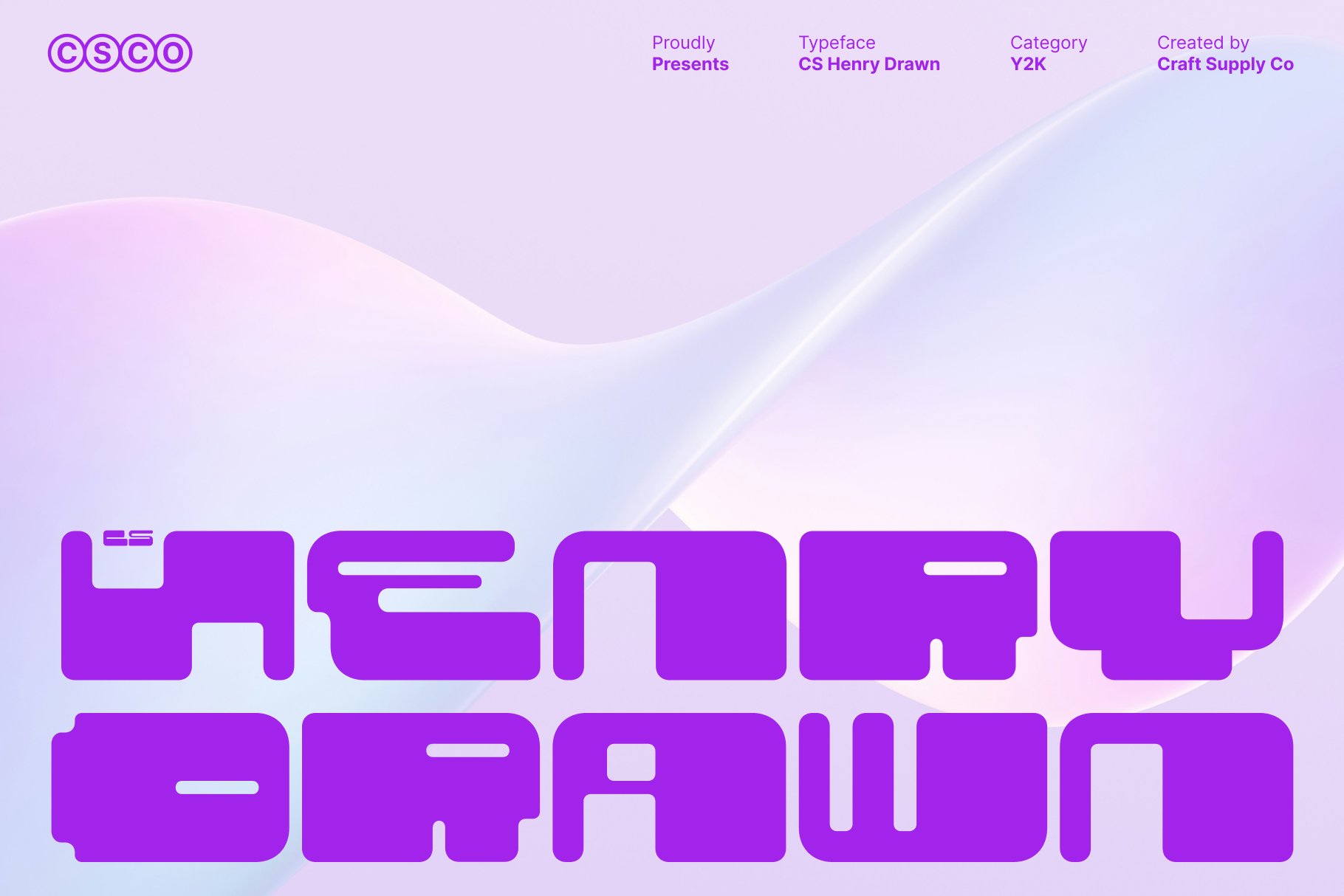 CS Henry Drawn – Futuristic Y2K Display Font