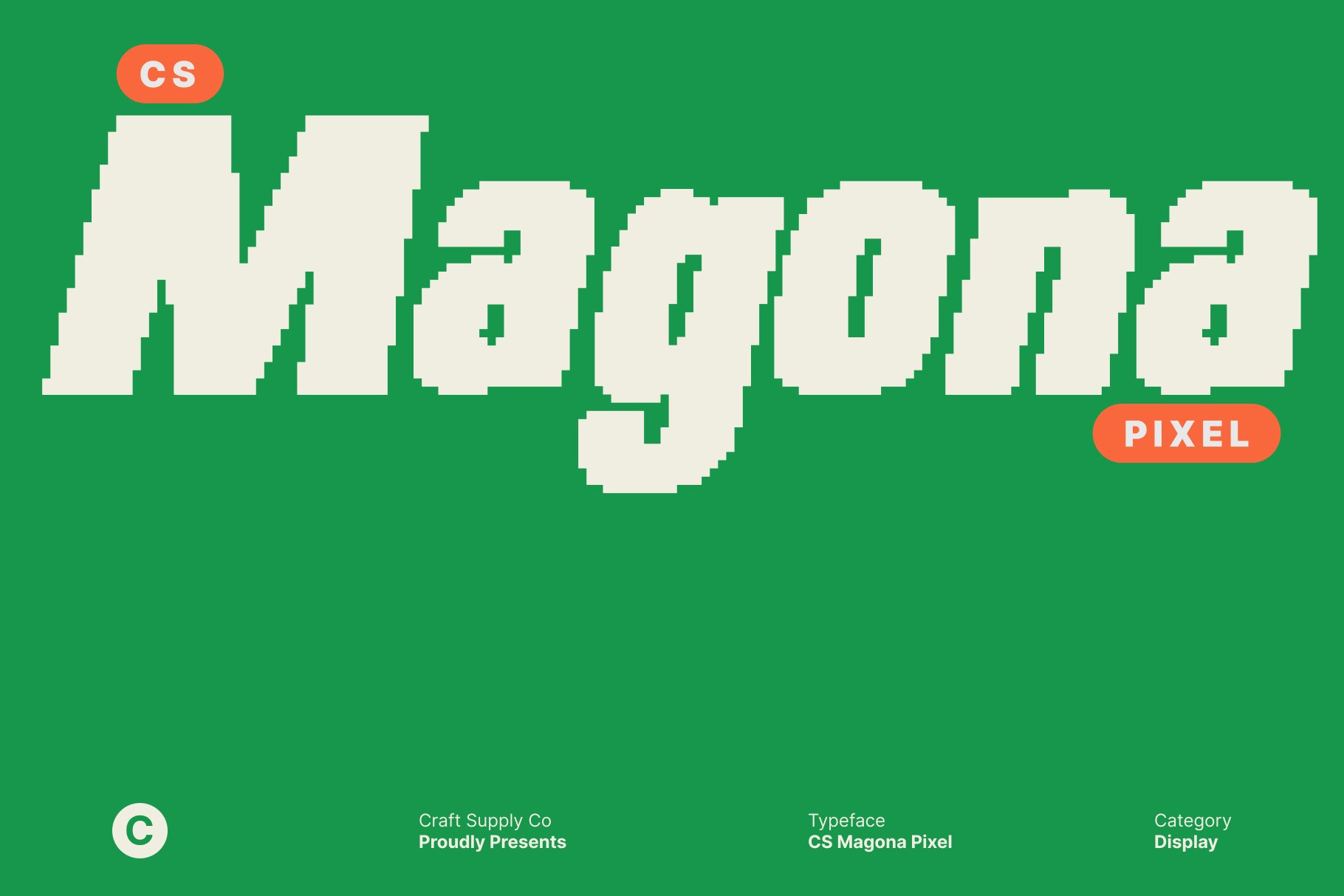CS Magona Pixel – Bold Modern Sans Serif Pixel Font