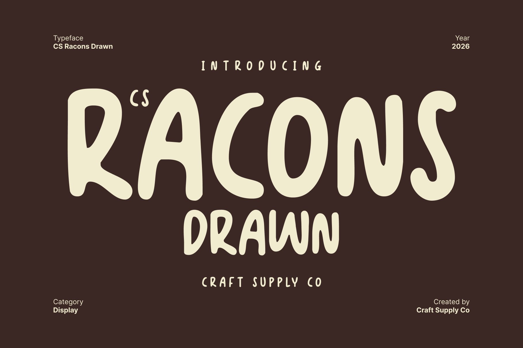 CS Racons Drawn – Cute Handwritten Playful Display Font