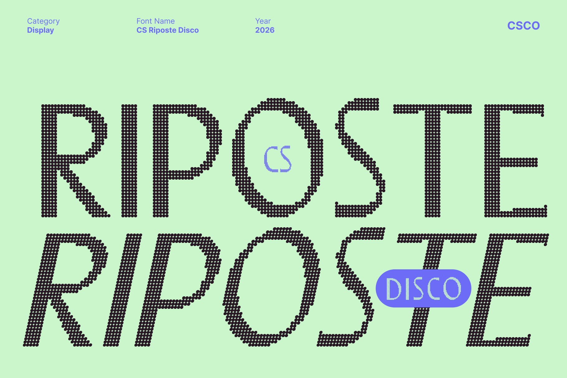 CS Riposte Disco – Modern Disco-Inspired Sans Serif Font