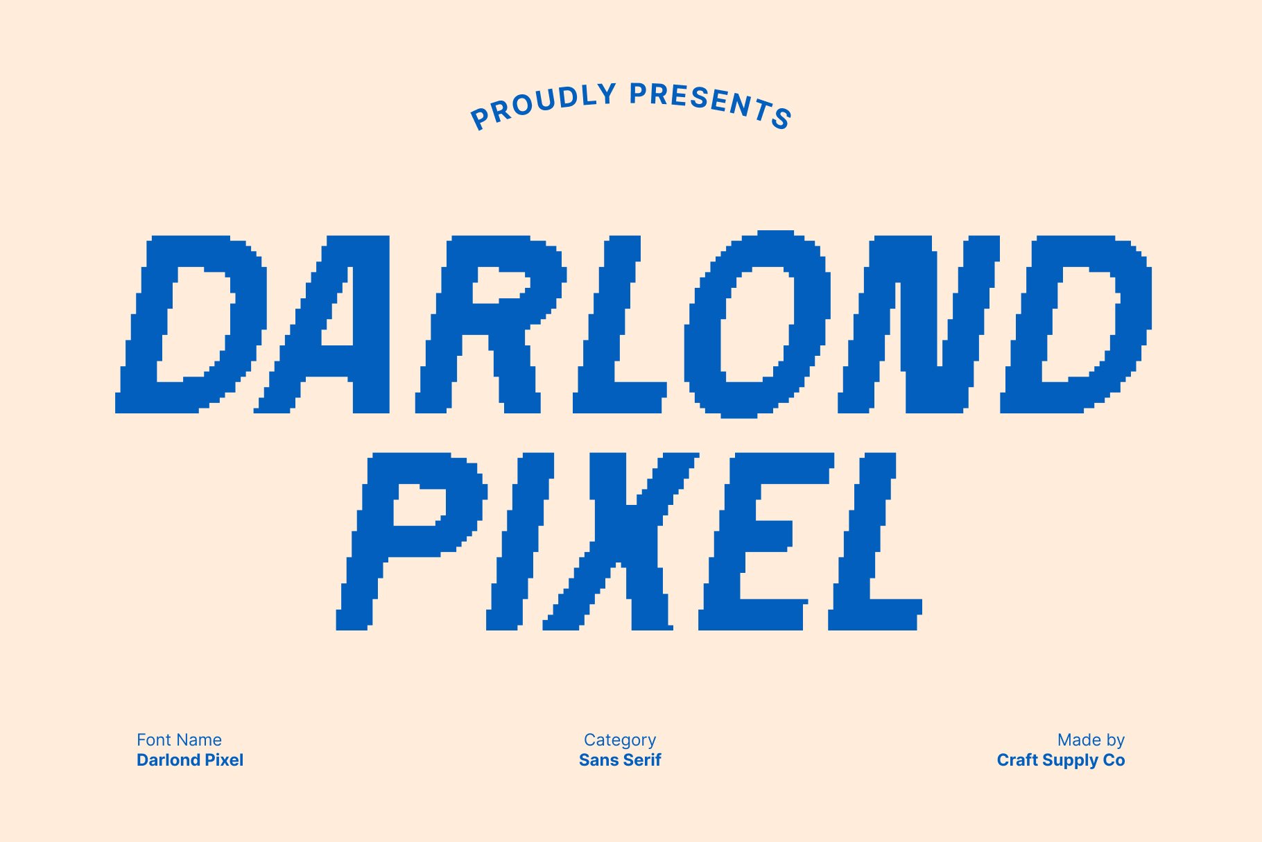 Darlond Pixel – Bold Sans Serif Retro Pixel Font