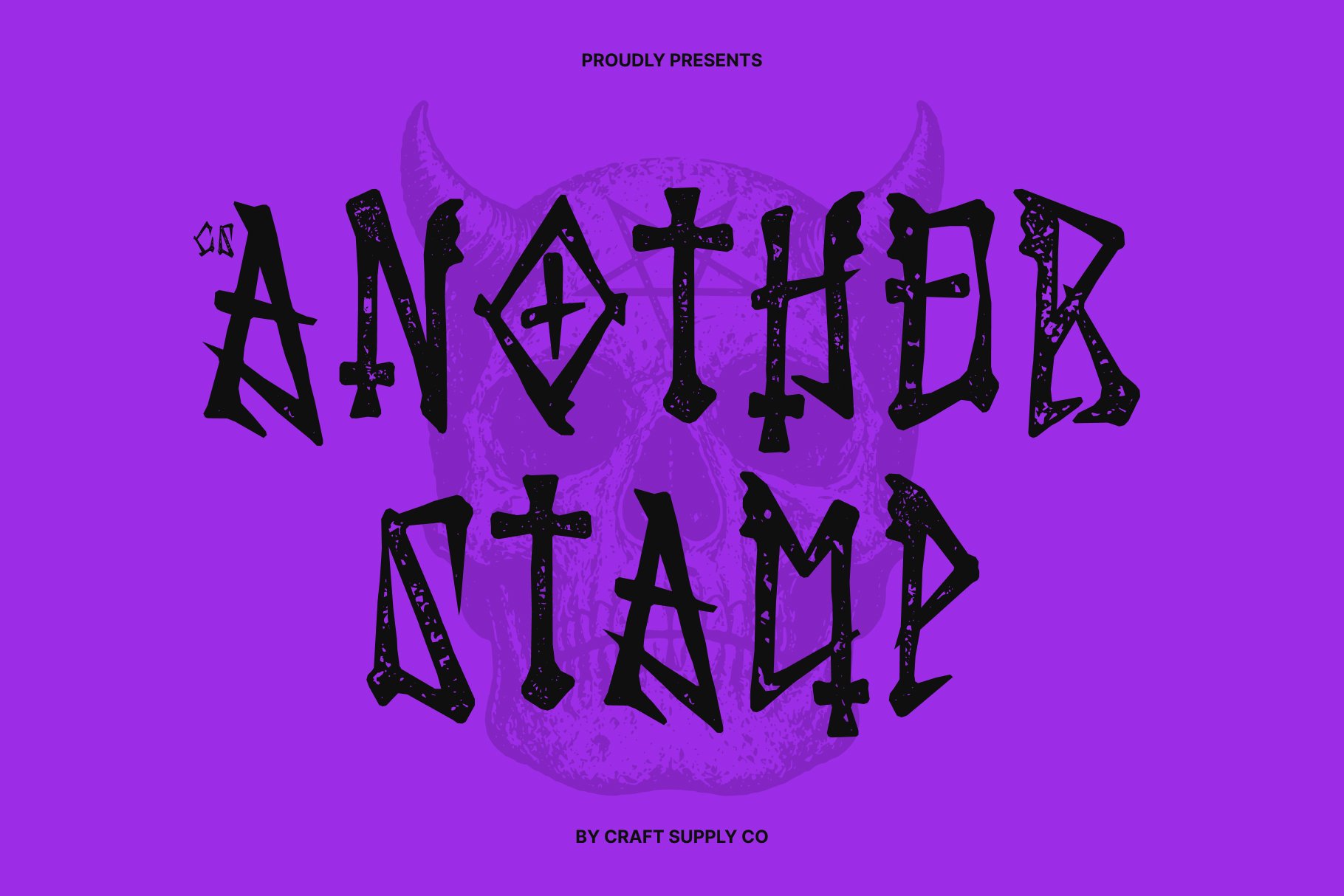 CS Another Stamp – Gothic Display Font with Vintage Texture