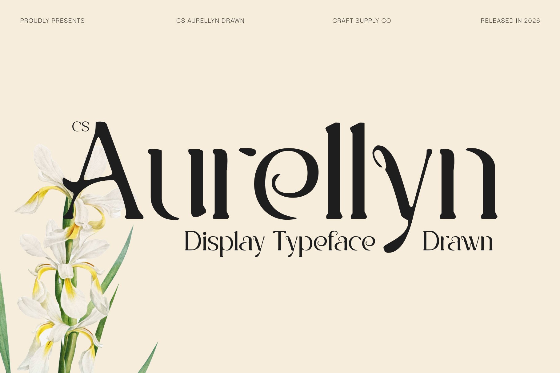 CS Aurellyn Drawn – Modern Art Nouveau Serif with Hand-Drawn