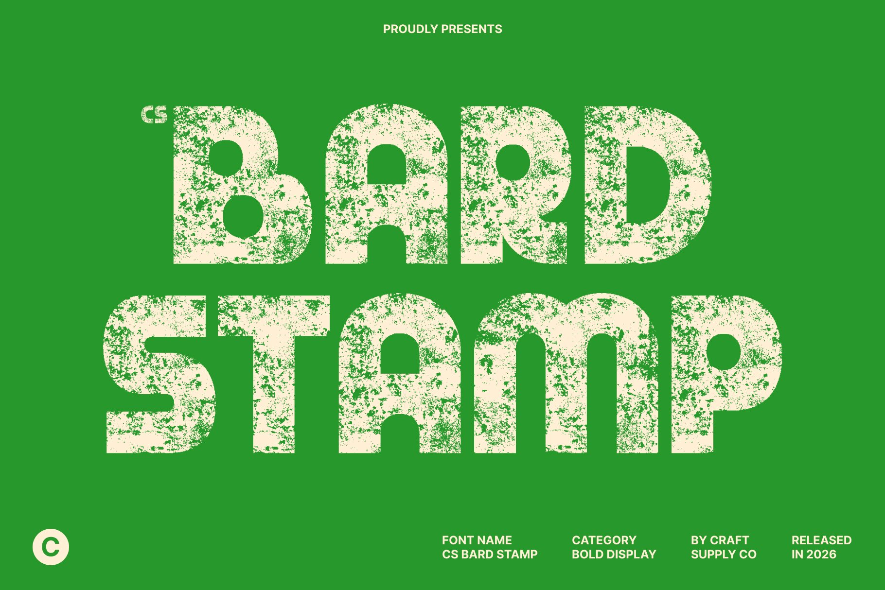 CS Bard Stamp – Bold Chunky Display Font