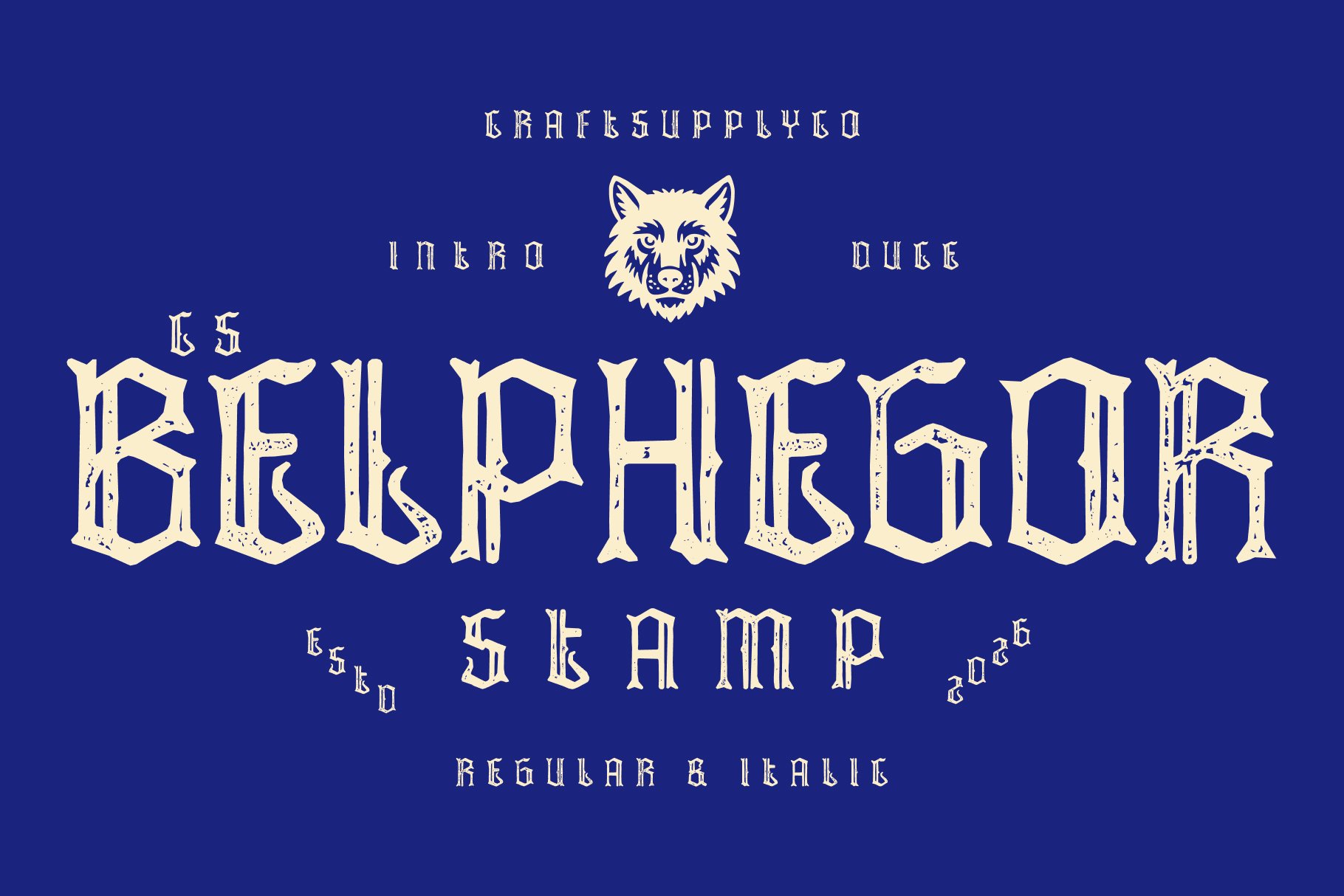 CS Belphegor Stamp: Modern Gothic Font with Stamped Texture - Craft ...