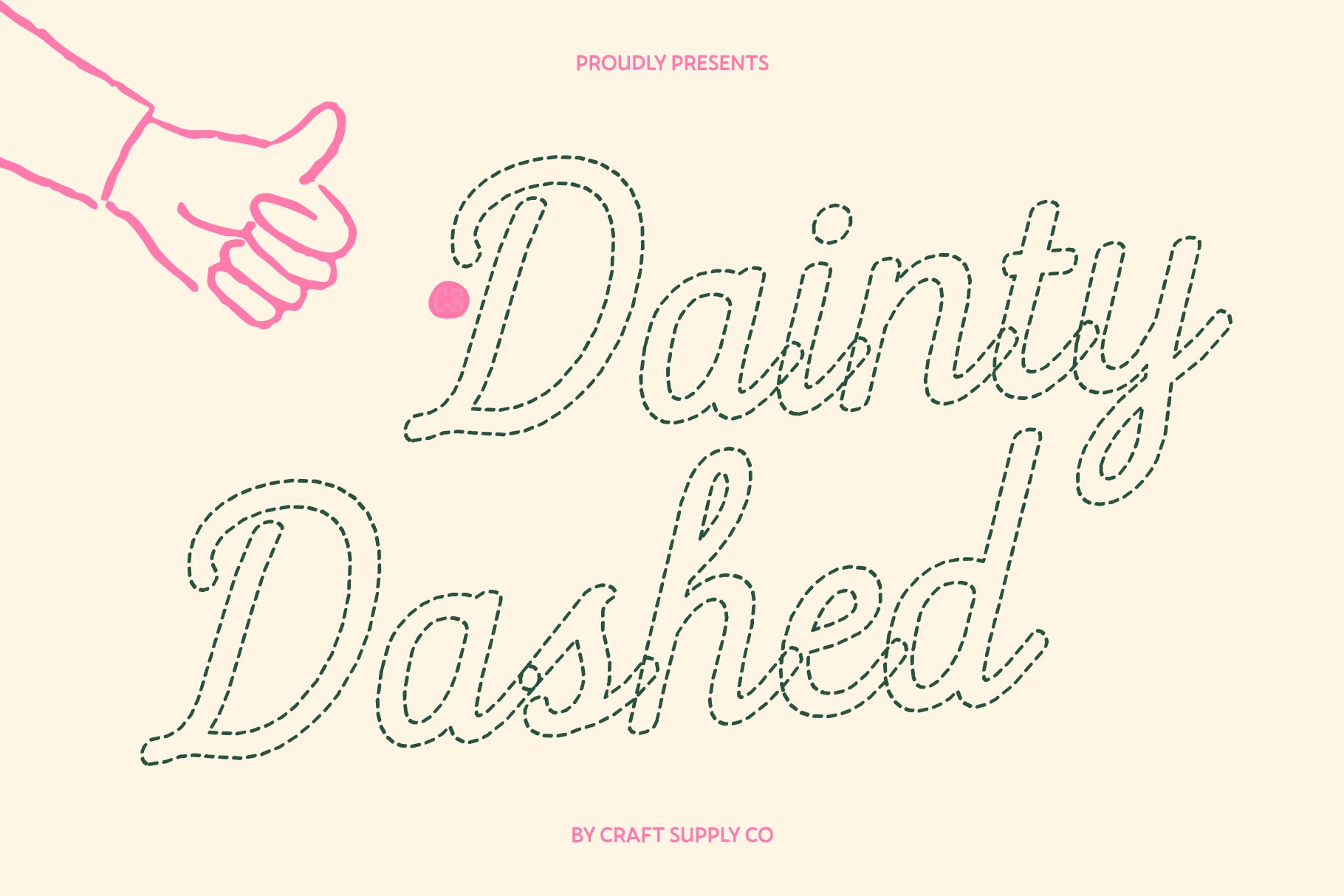 CS Dainty Dashed: Elegant Dashed Script Font - Craft Supply Co