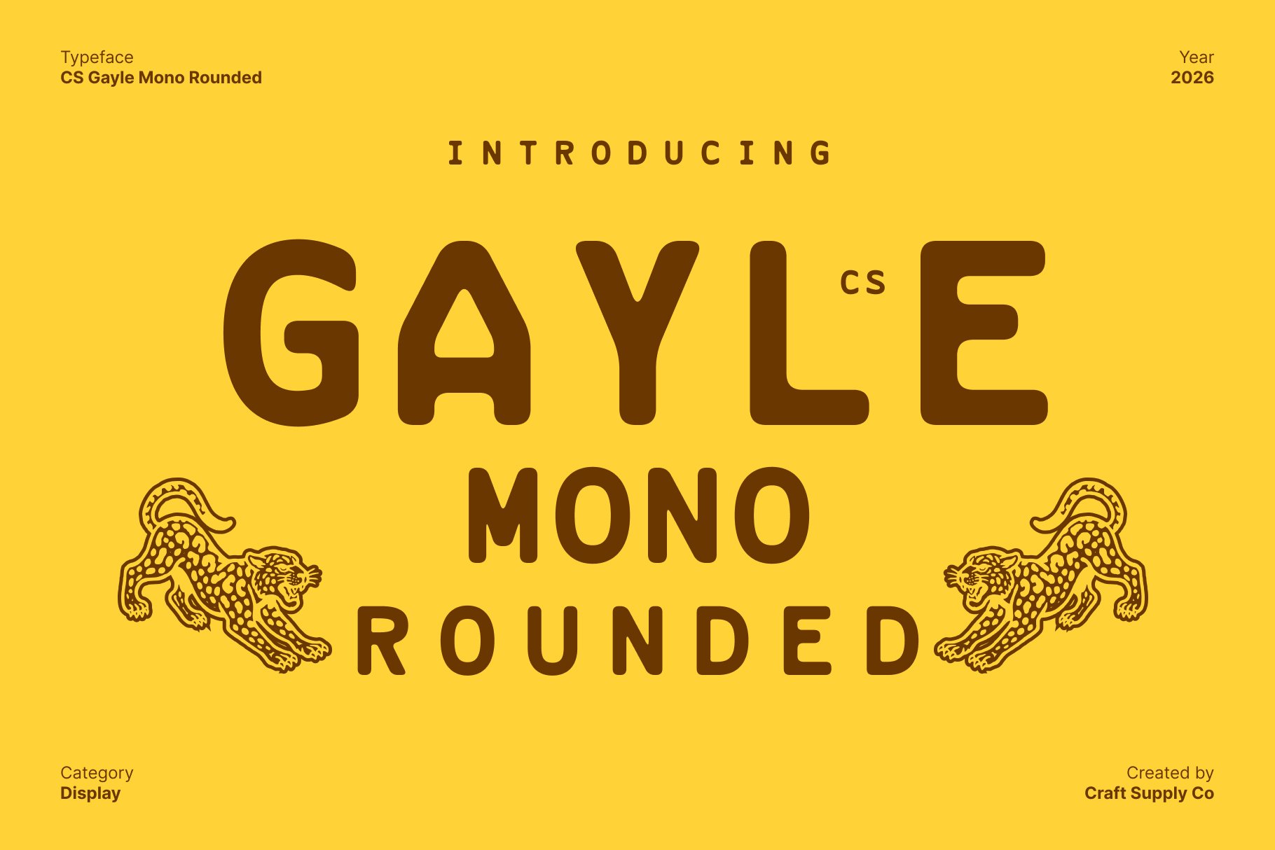 CS Gayle Mono Rounded – Modern Monospaced Sans Serif