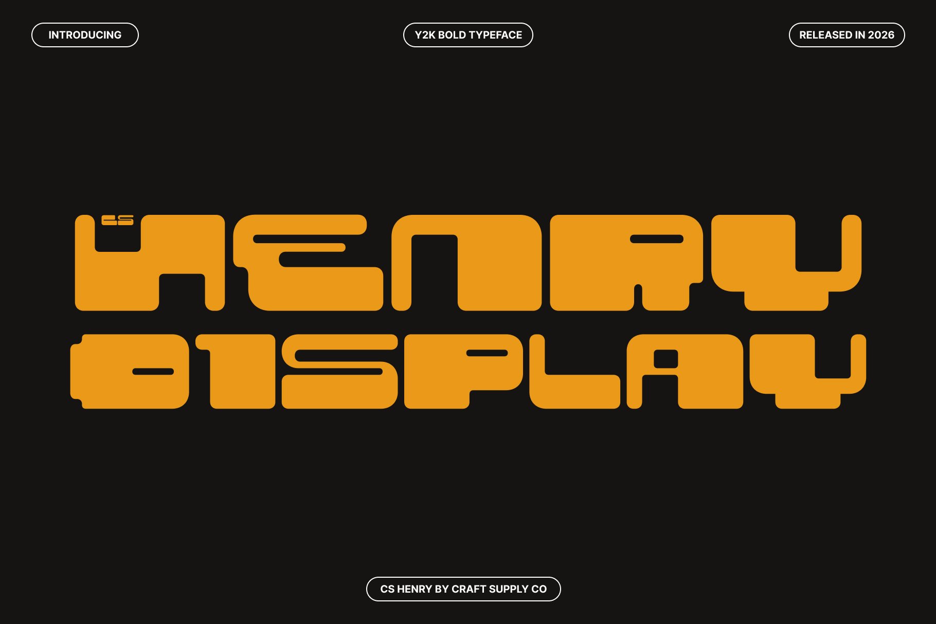CS Henry: Futuristic Y2K Display Font with Bold Energy - Craft Supply Co