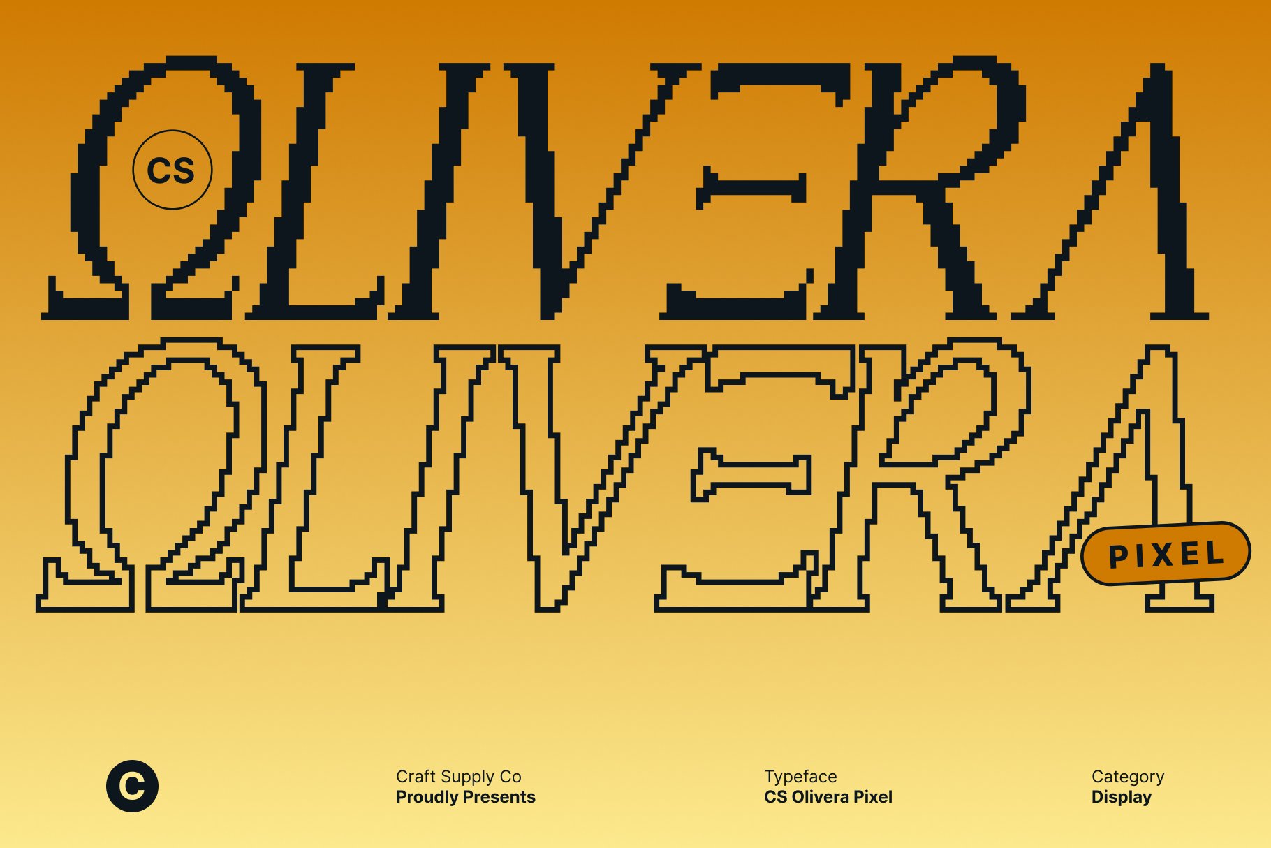 CS Olivera Pixel – Greek-Inspired Serif with Digital Pixel Precision