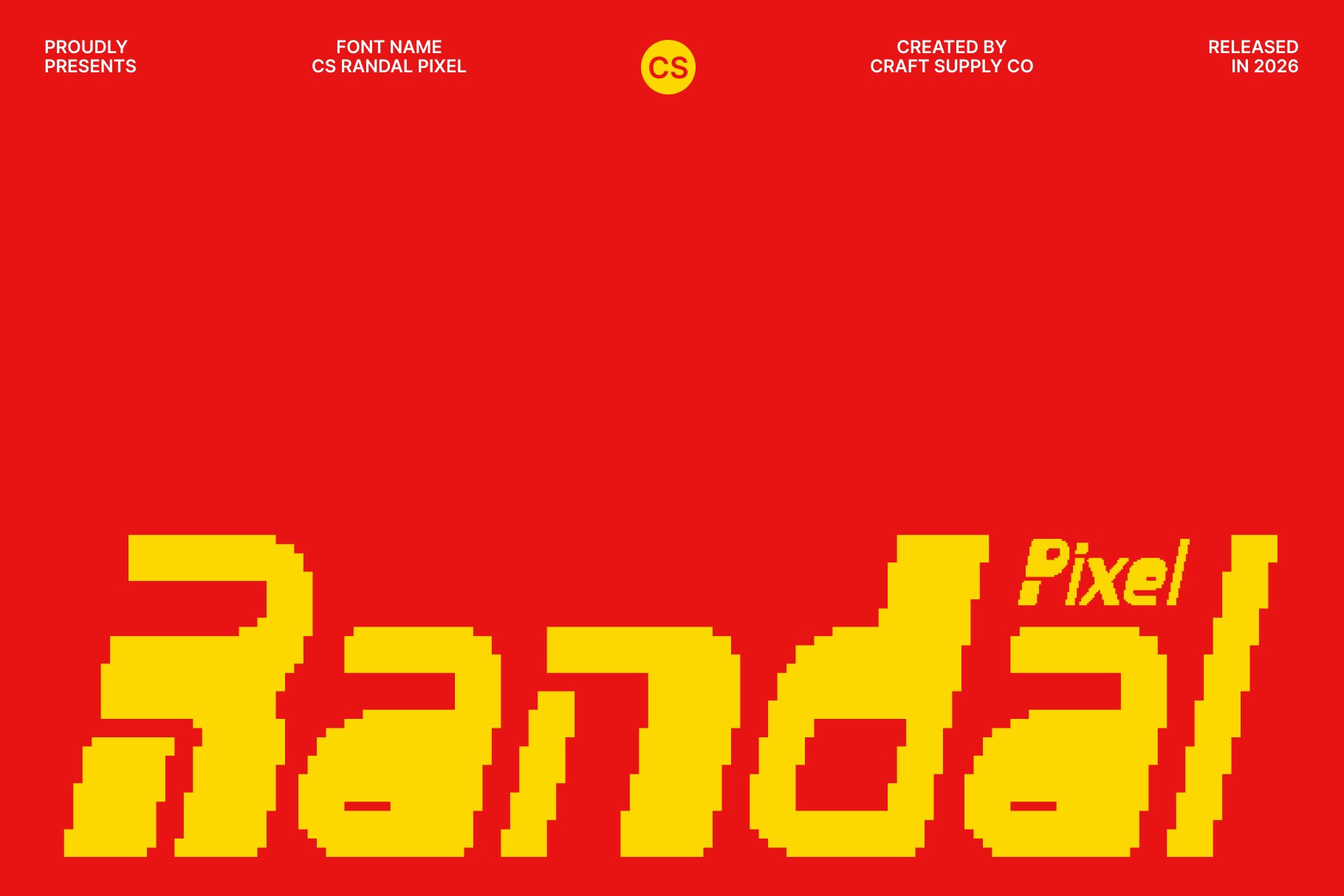 CS Randal Pixel – Brutalist Pixel Sans Serif Font