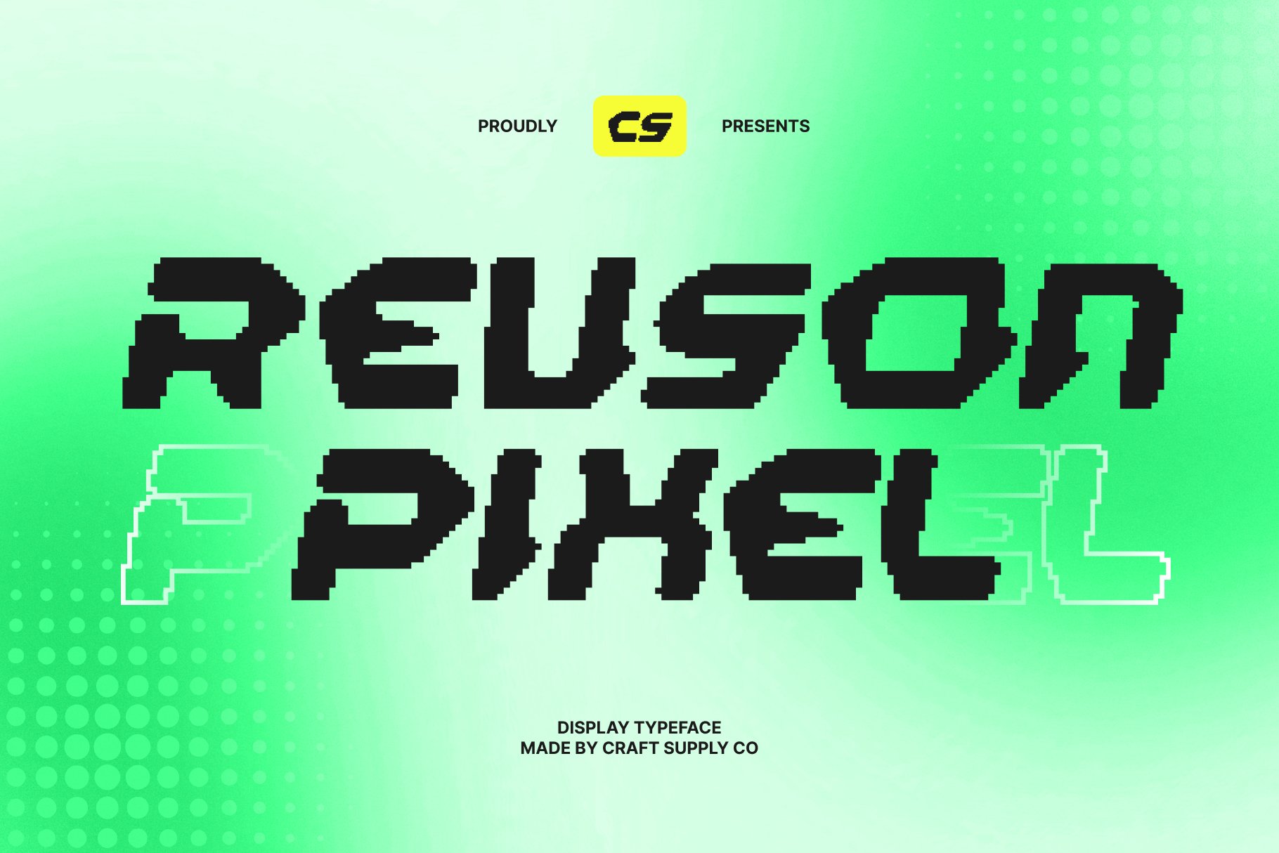 CS Revson Pixel – Futuristic Display Font with Techno Edge