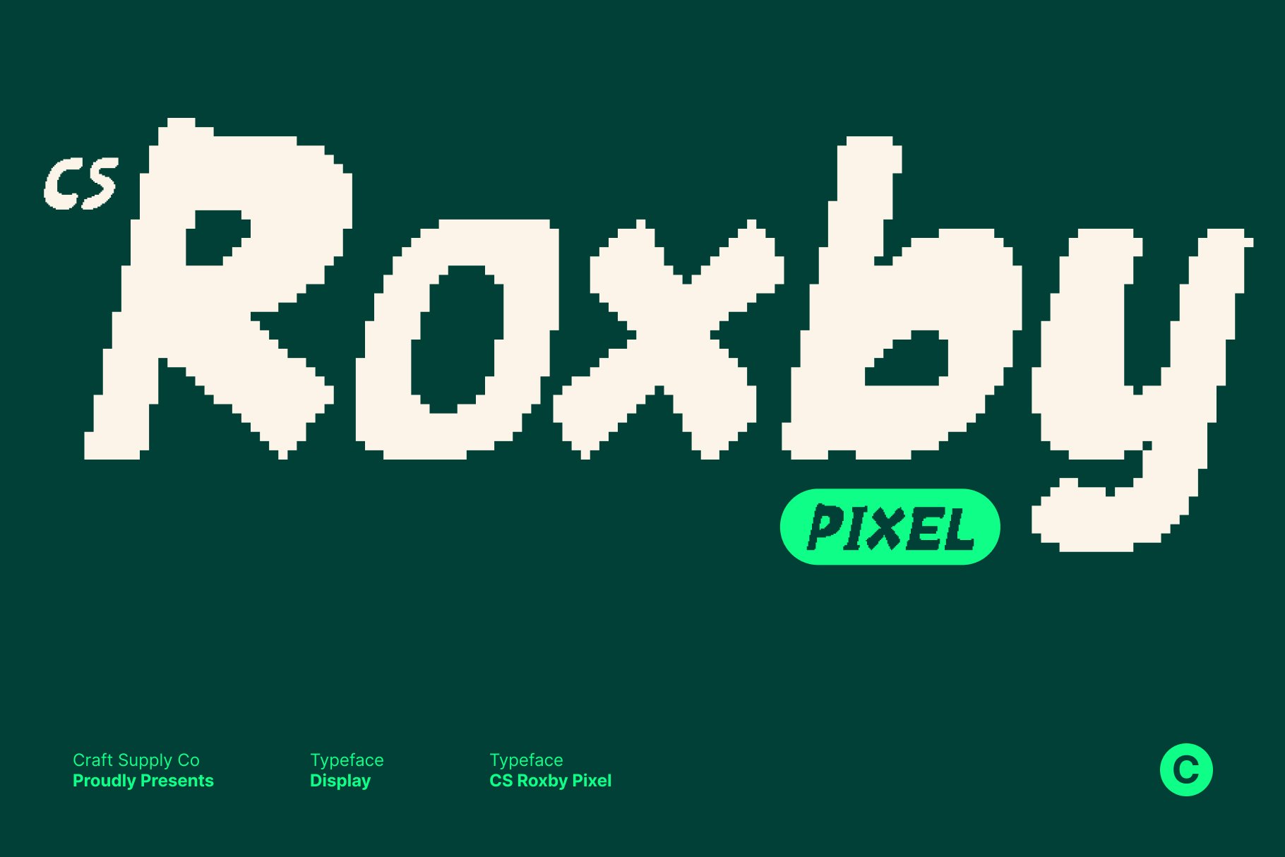 CS Roxby Pixel – Playful Handwritten Cartoon Pixel Font