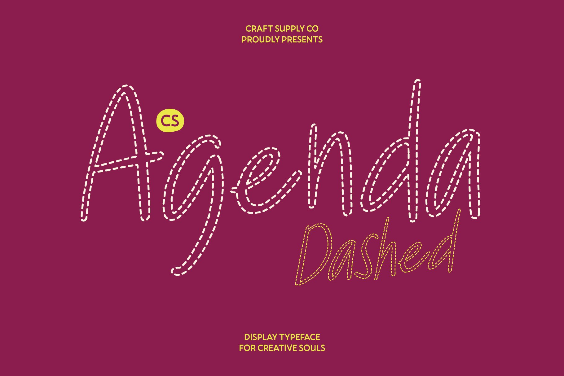 CS Agenda Dashed: Modern Handwritten Sans Font - Craft Supply Co