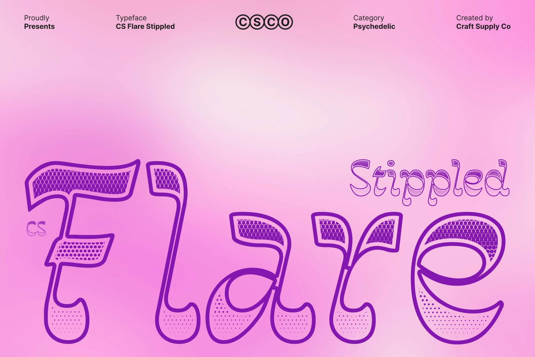 CS Flare Stippled: Reverse Contrast Serif with Stippled Texture - Craft ...