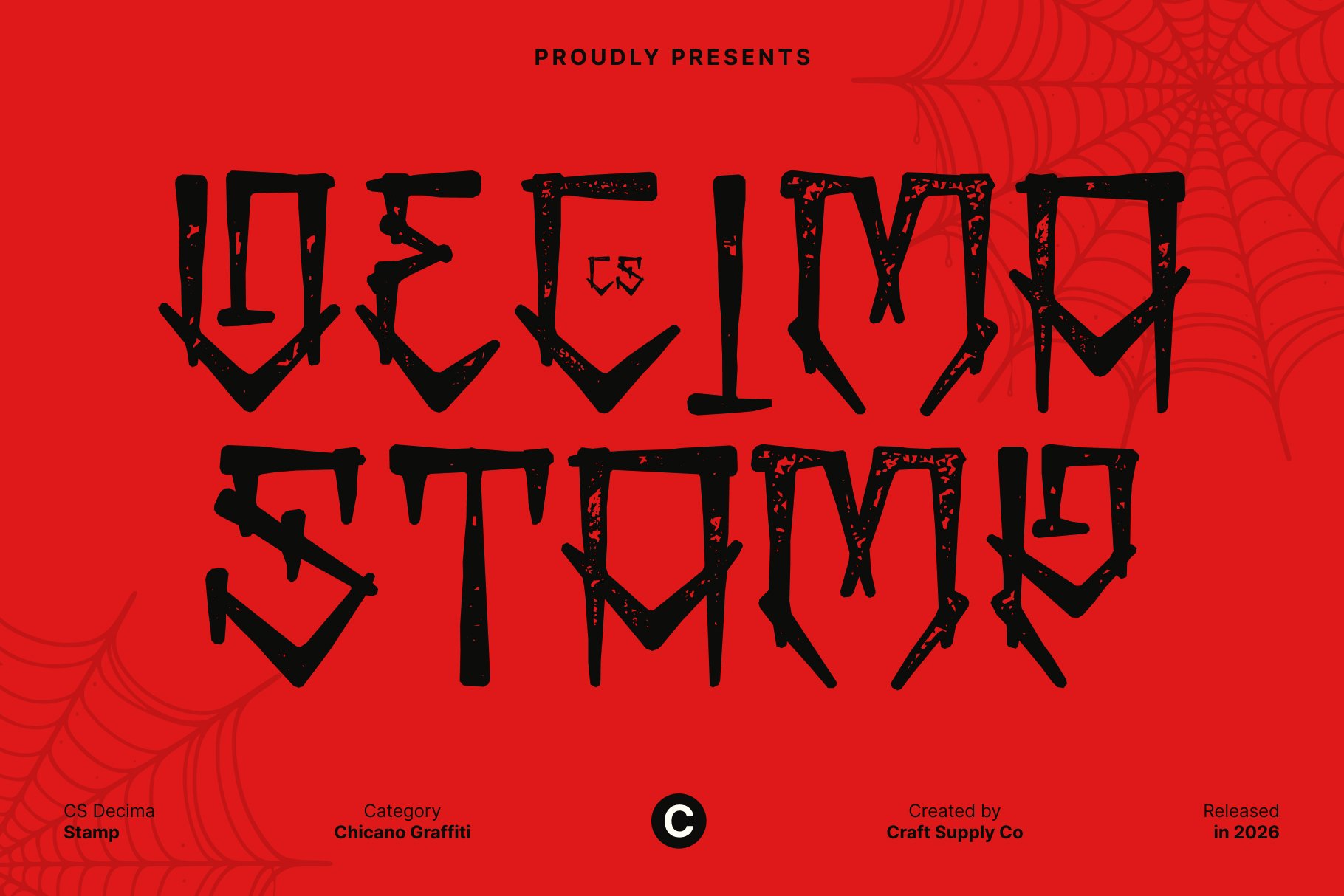 CS Decima Stamp: Graffiti Display Font with Vintage Street Texture ...