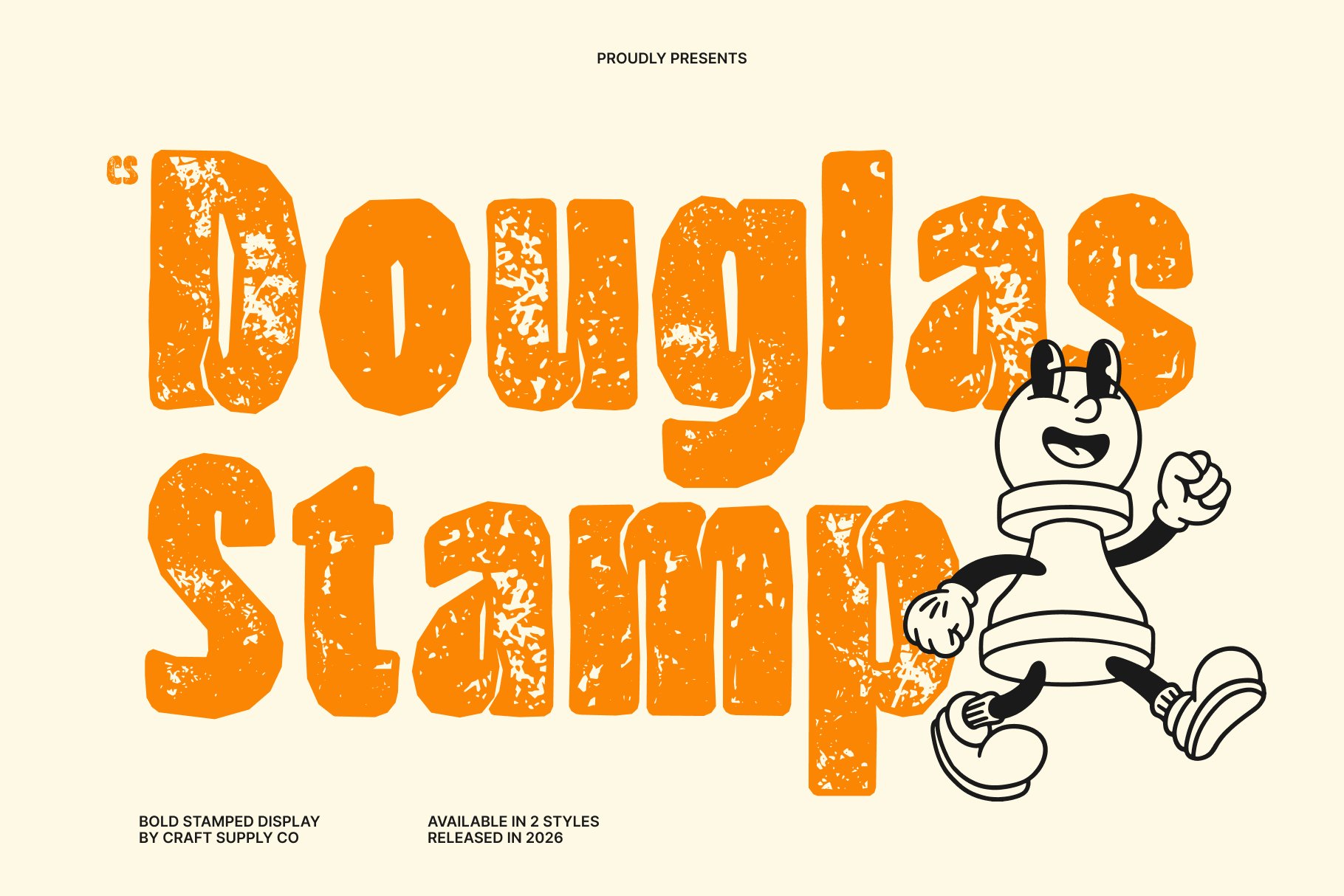 CS Douglas Stamp: Bold Inktrap Sans Font - Craft Supply Co