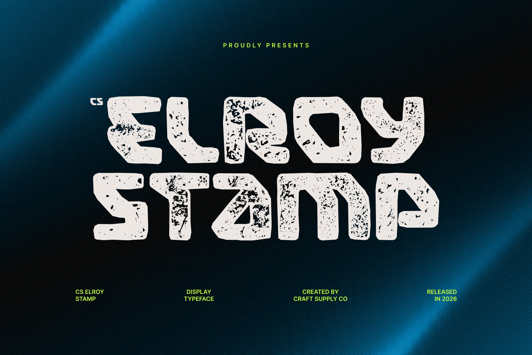 CS Elroy Stamp: Futuristic Techno Display Style - Craft Supply Co
