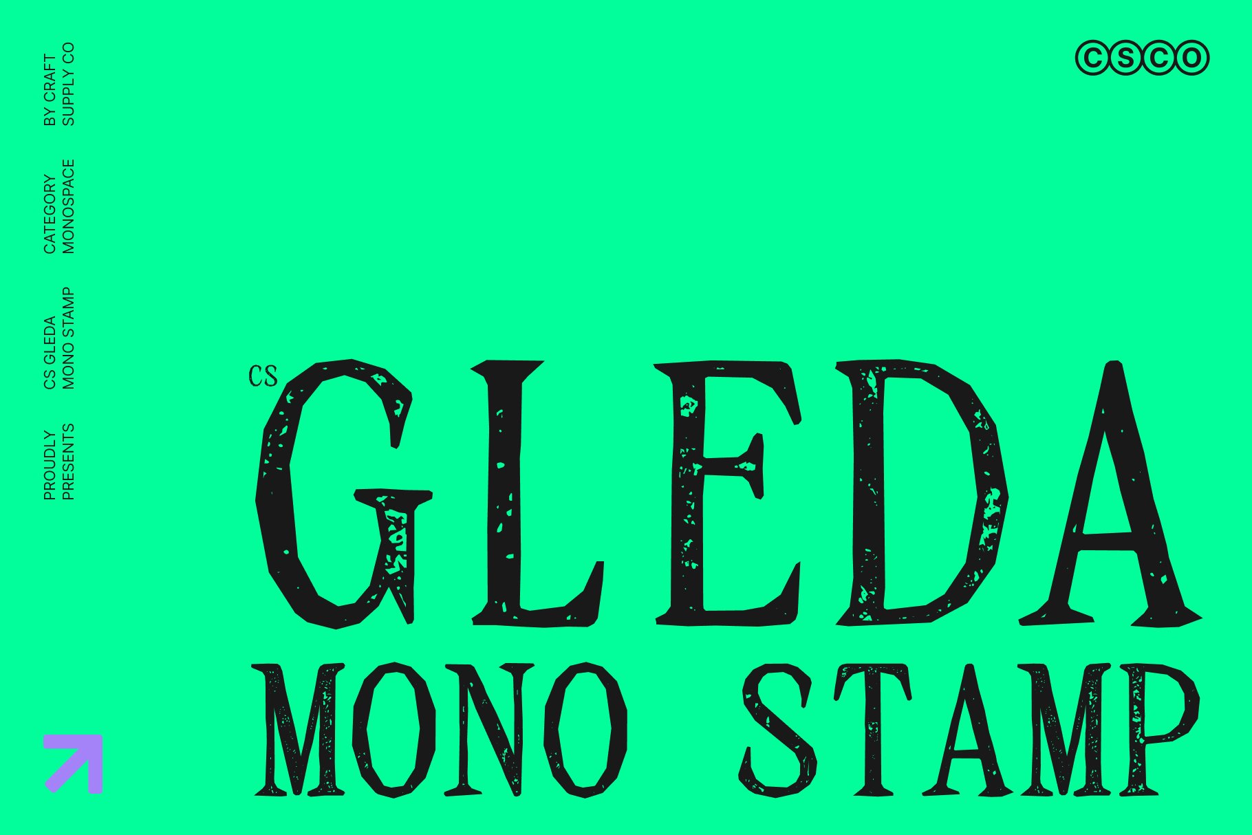CS Gleda Mono Stamp: Monospaced Serif with Vintage Texture - Craft ...
